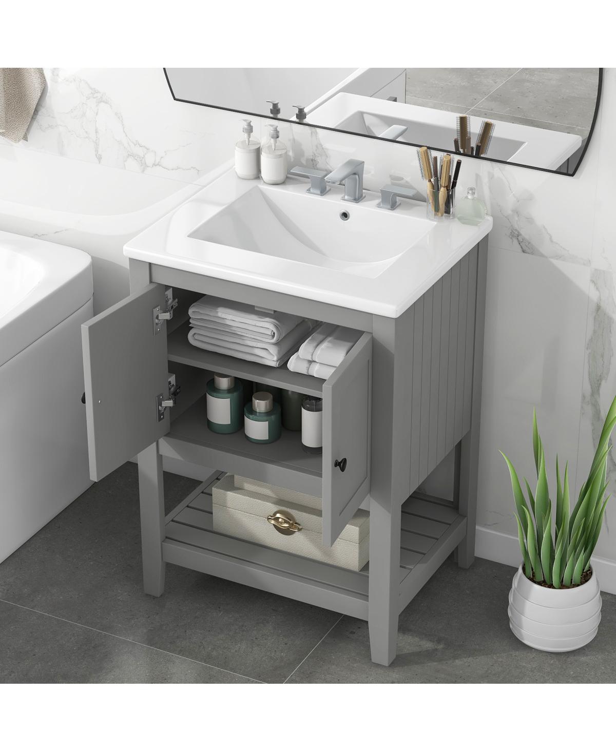 Click here for Sillysis 24 Inch Modern Freestanding Bathroom Vani... prices