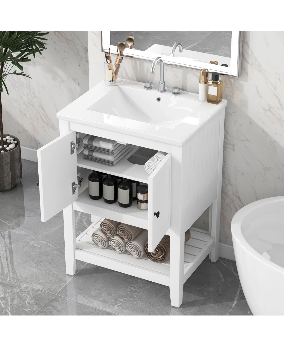 Click here for Sillysis 24 Inch Modern Freestanding Bathroom Vani... prices