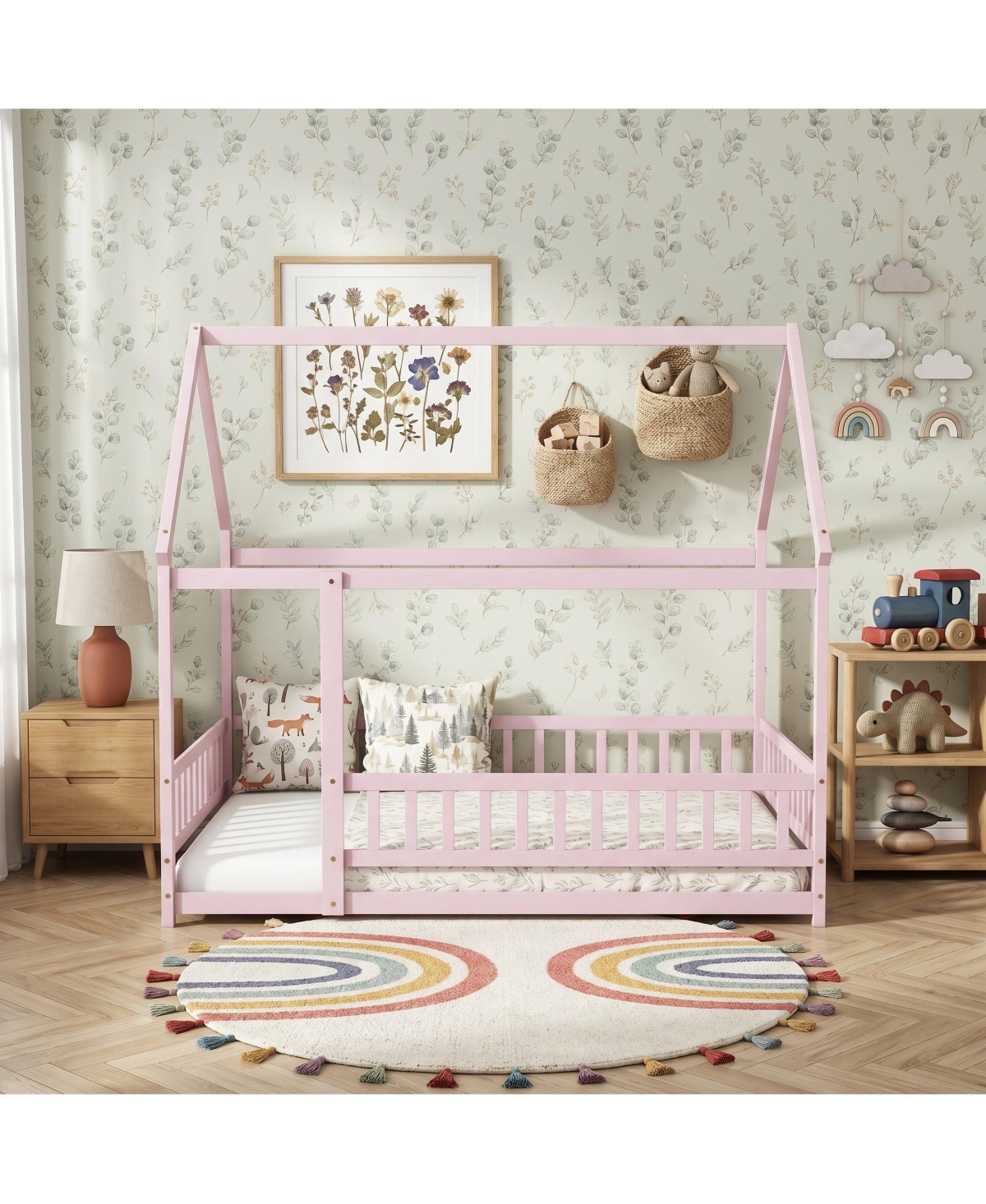 Click here for Sailvan House Floor Wooden Bed with Roof Frame  Sa... prices
