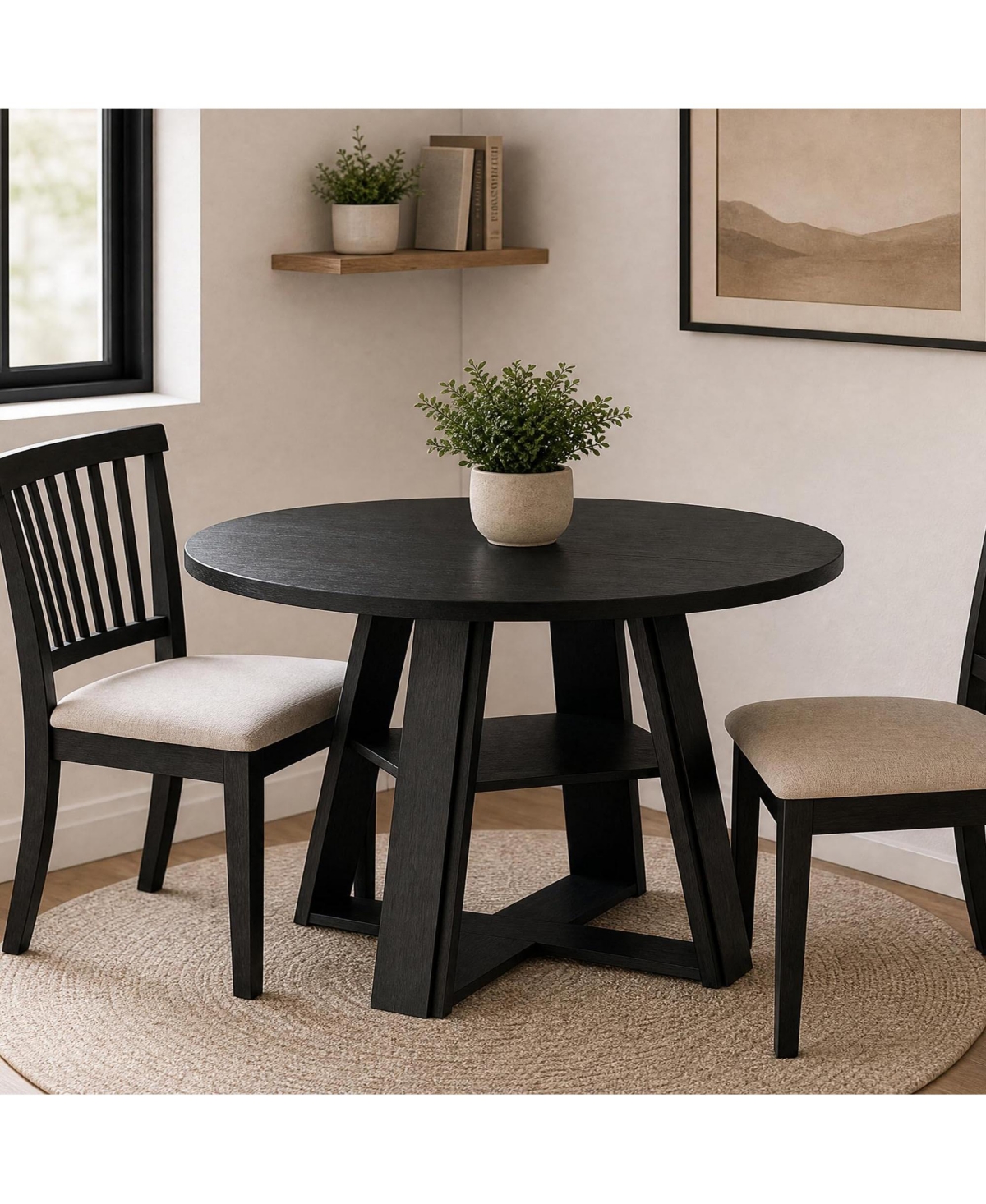 Click here for gaomon Farmhouse 43 Round Dining Table with Sturdy... prices