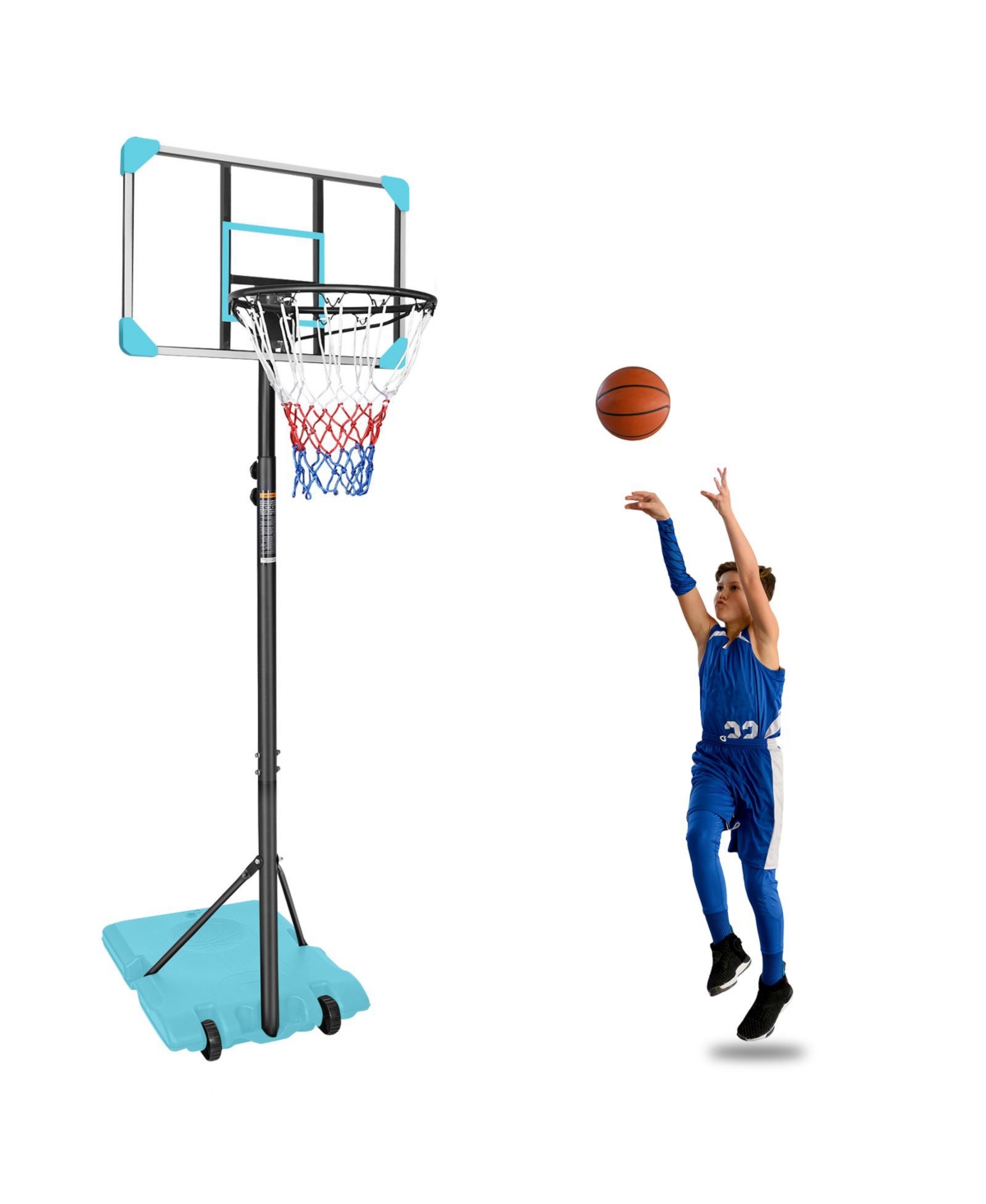 Click here for Zeny Portable Basketball Goal System with Stable B... prices