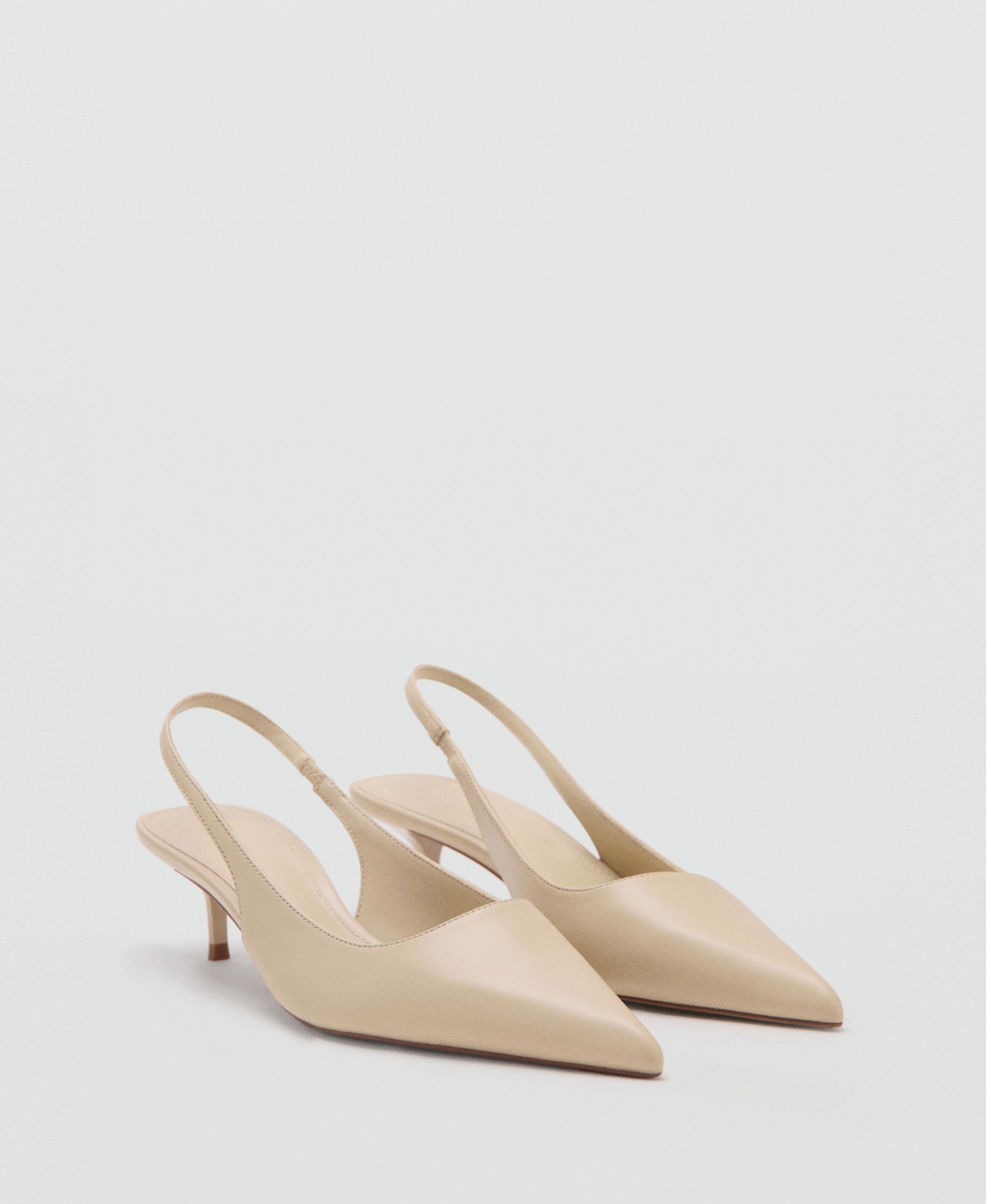 Click here for Mango Womens Pointed-Toe Leather Heeled Shoes - Ec... prices