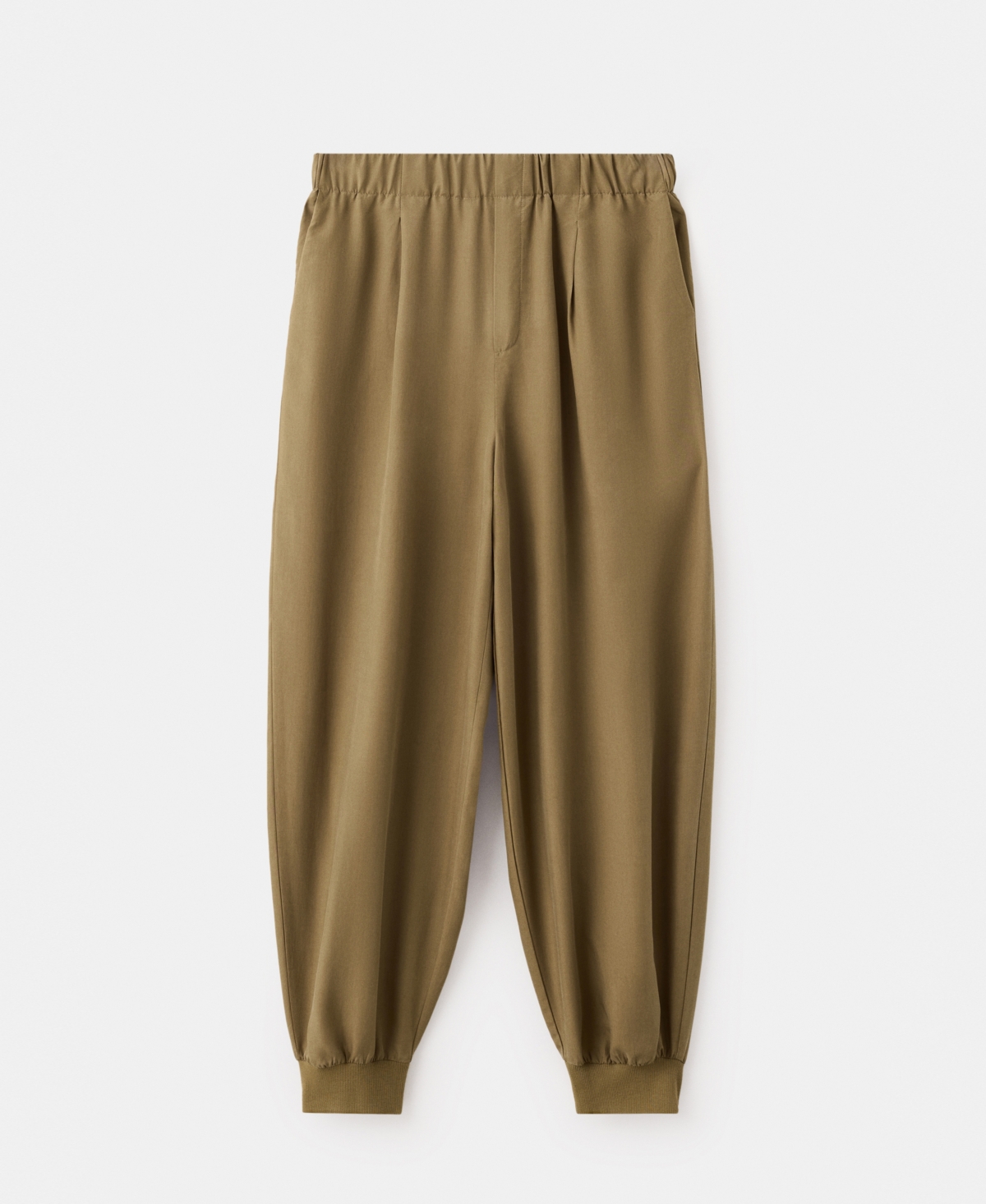 Click here for Mango Womens Baggy Lyocell Pants - Khaki prices