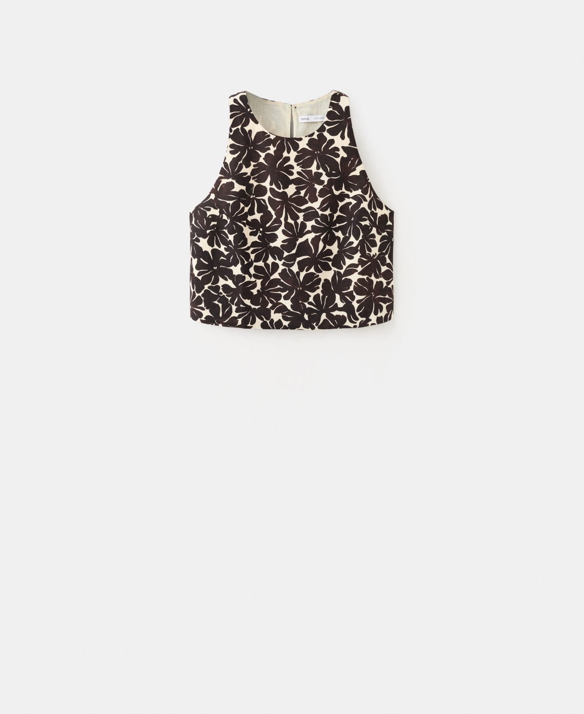 Click here for Mango Womens Floral Print Top - Ecru prices