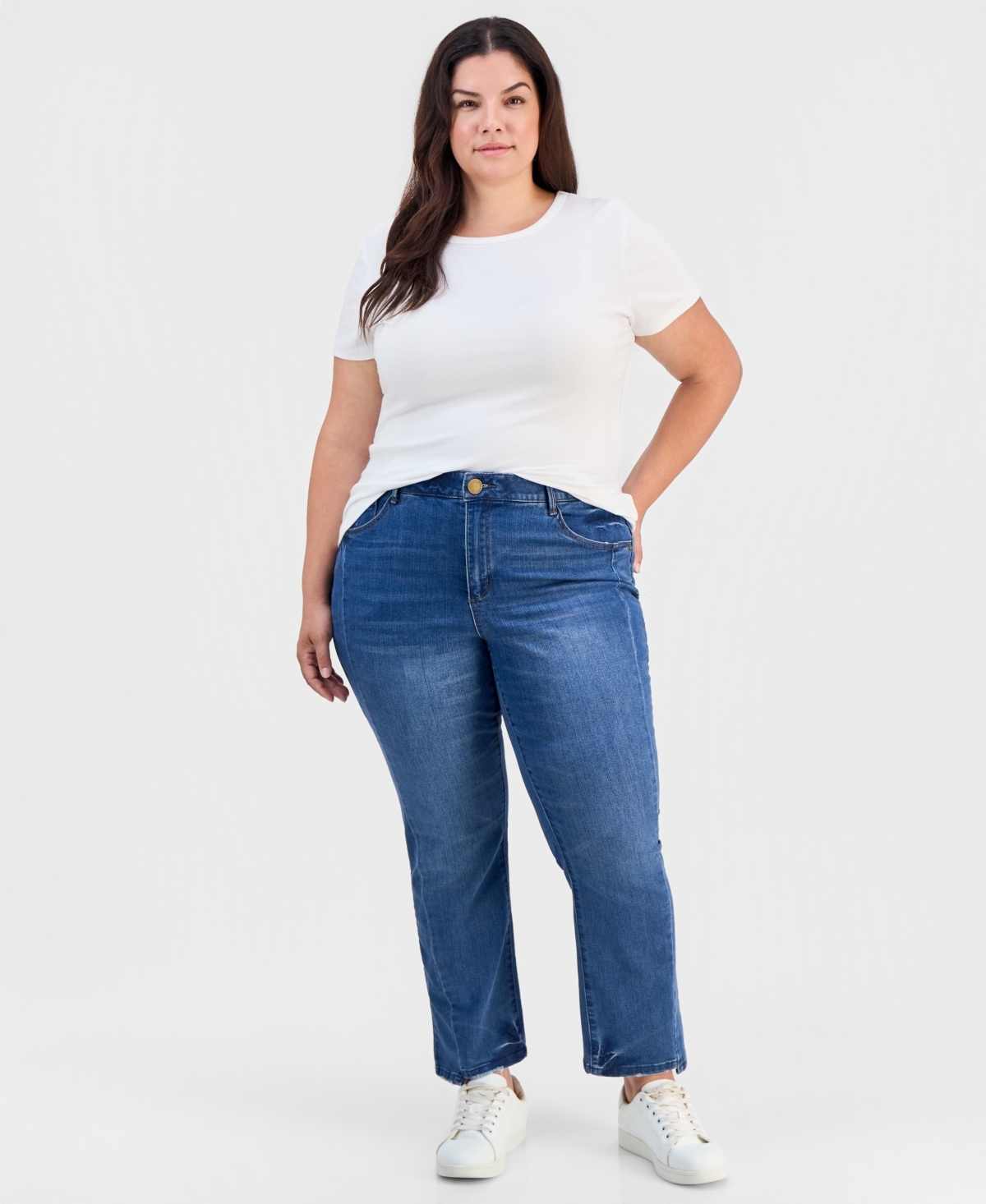 Click here for Democracy Plus Size Skyrise High-Waisted Bootcut A... prices