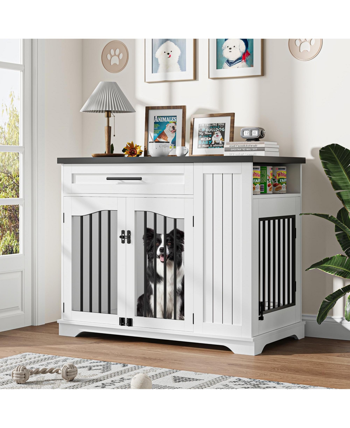 Click here for homfan Dog Crate Furniture  44 Inch Wooden Indoor... prices