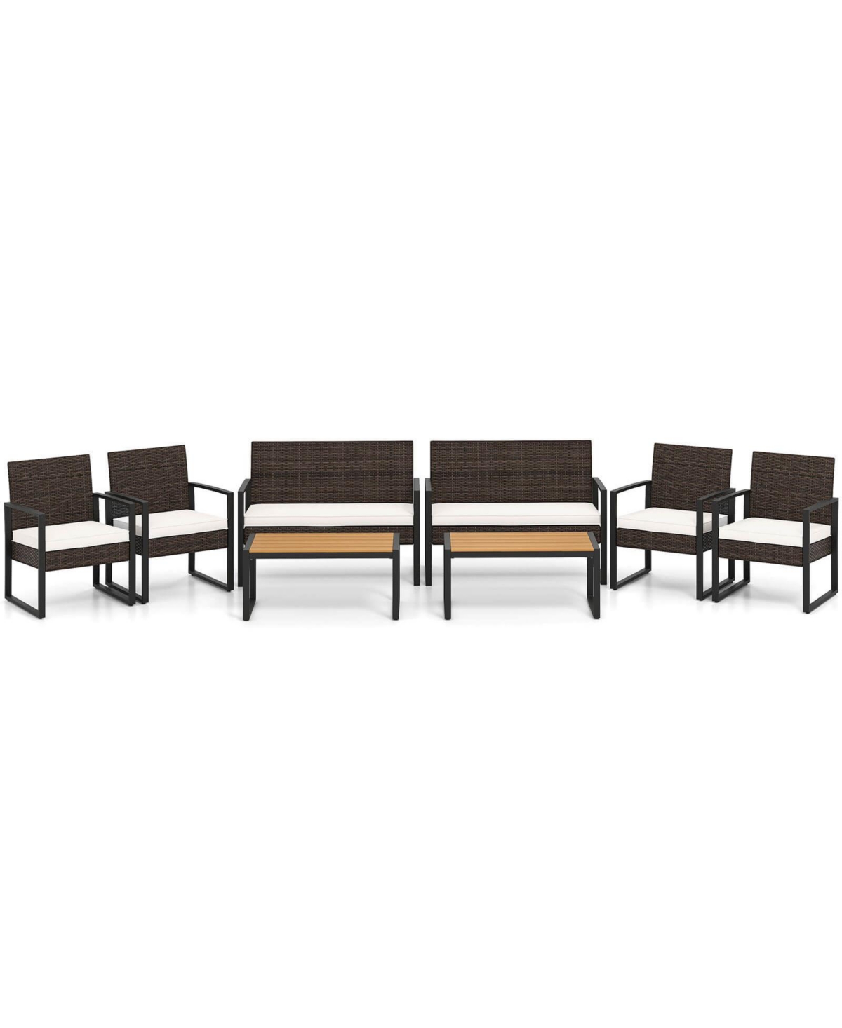 Click here for Costway 8 Piece Patio Furniture Set with Cushioned... prices