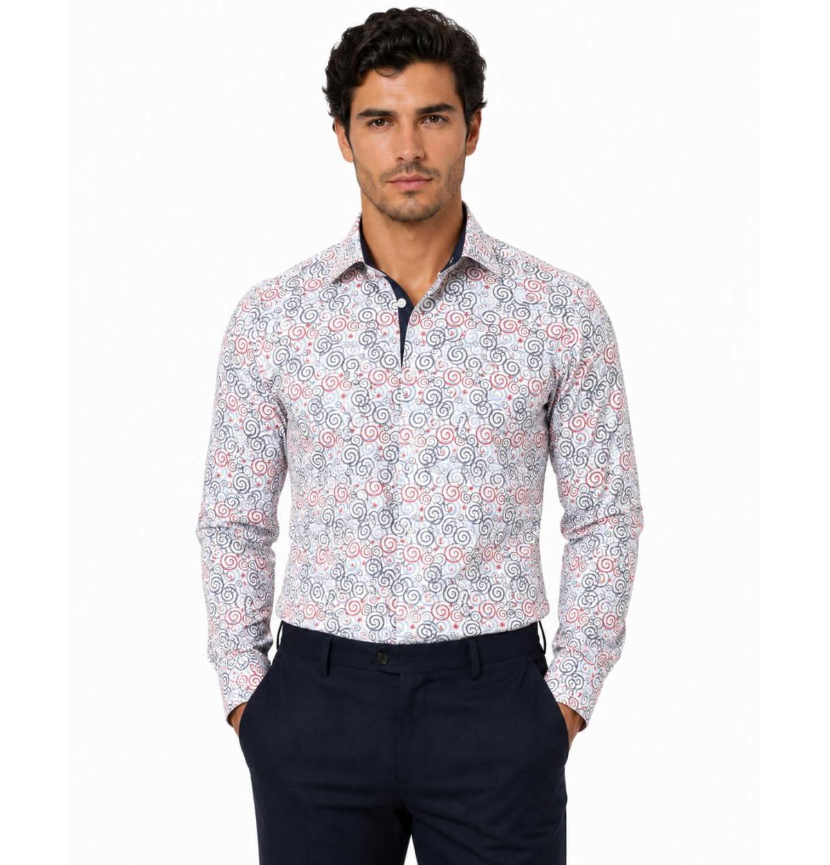 Click here for Elie Balleh Mens Slim Fit Button-Down Shirt - Whit... prices