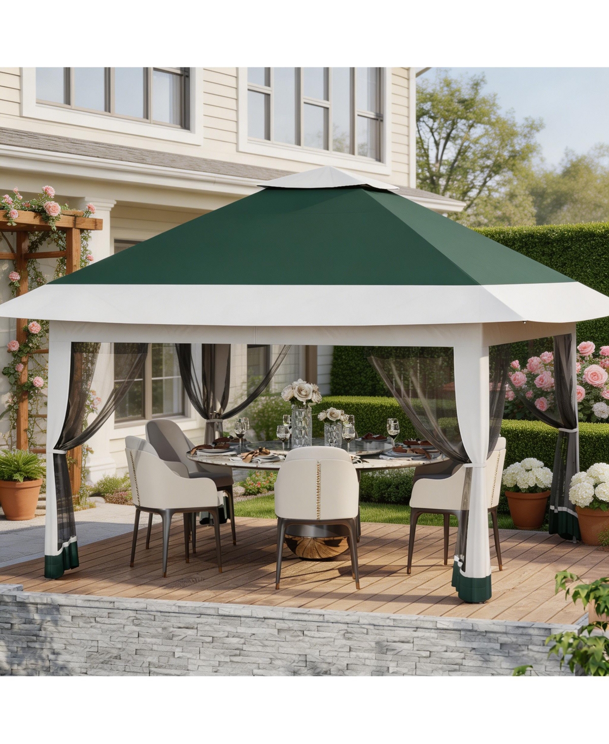 Click here for homfan 12 x 12 Feet Cantilevered Folding Shelter W... prices