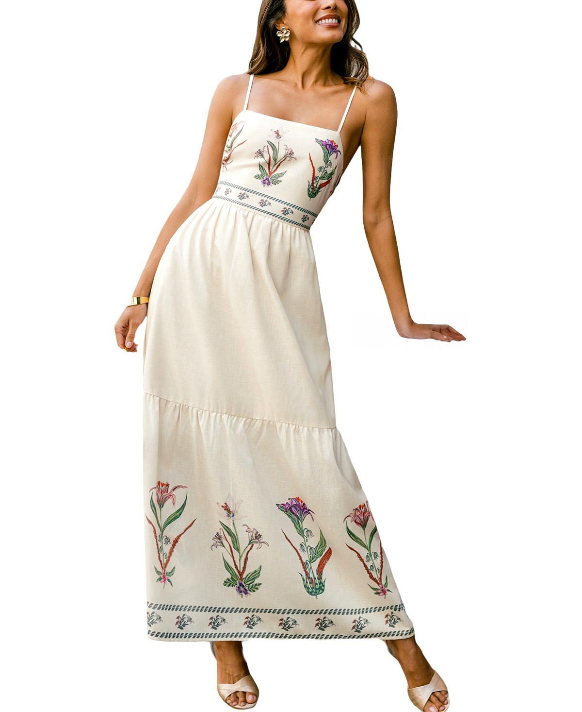 Click here for Cupshe Womens Flowerbed Floral Maxi Beach Dress -... prices