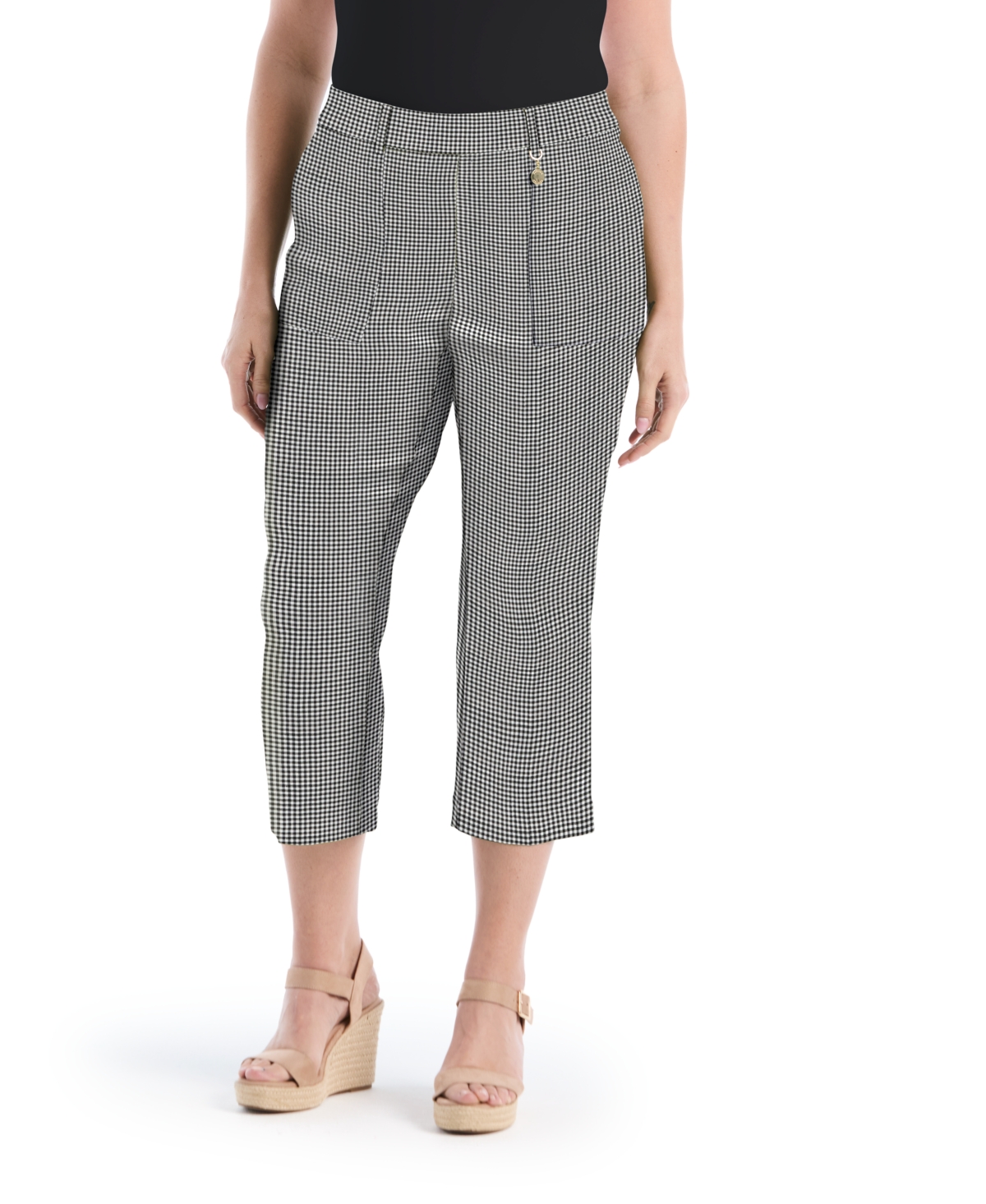 Click here for Rafaella Plus Size Pocket Kick Flare Pant - Black prices