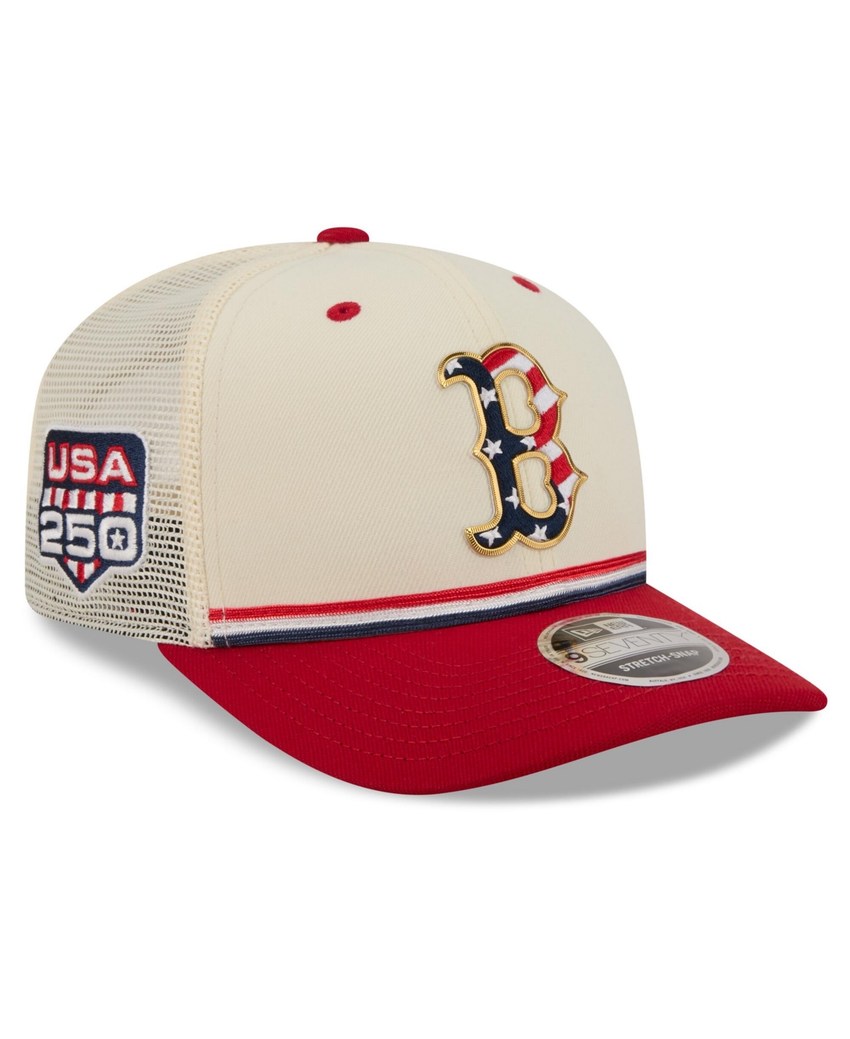 Click here for New Era Mens Cream/Red Boston Red Sox Usa 250 Four... prices
