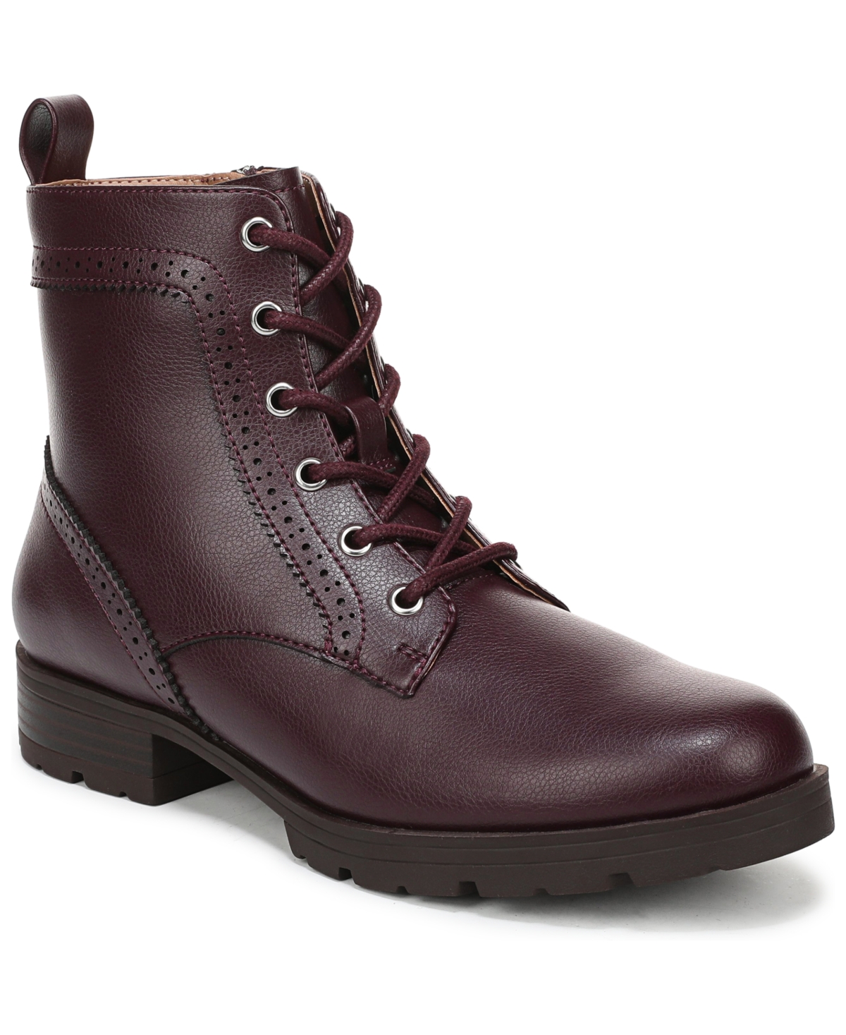 Click here for LifeStride Womens Lena Zip Lace-Up Booties - Choco... prices