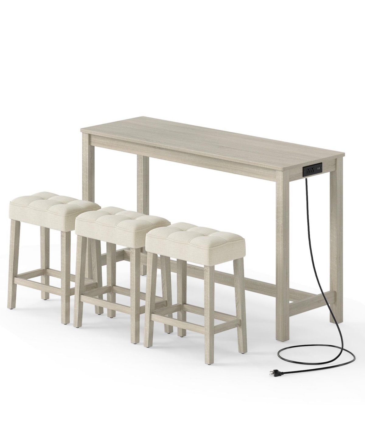 Click here for Slickblue 4-Piece Counter Height Dining Set with T... prices