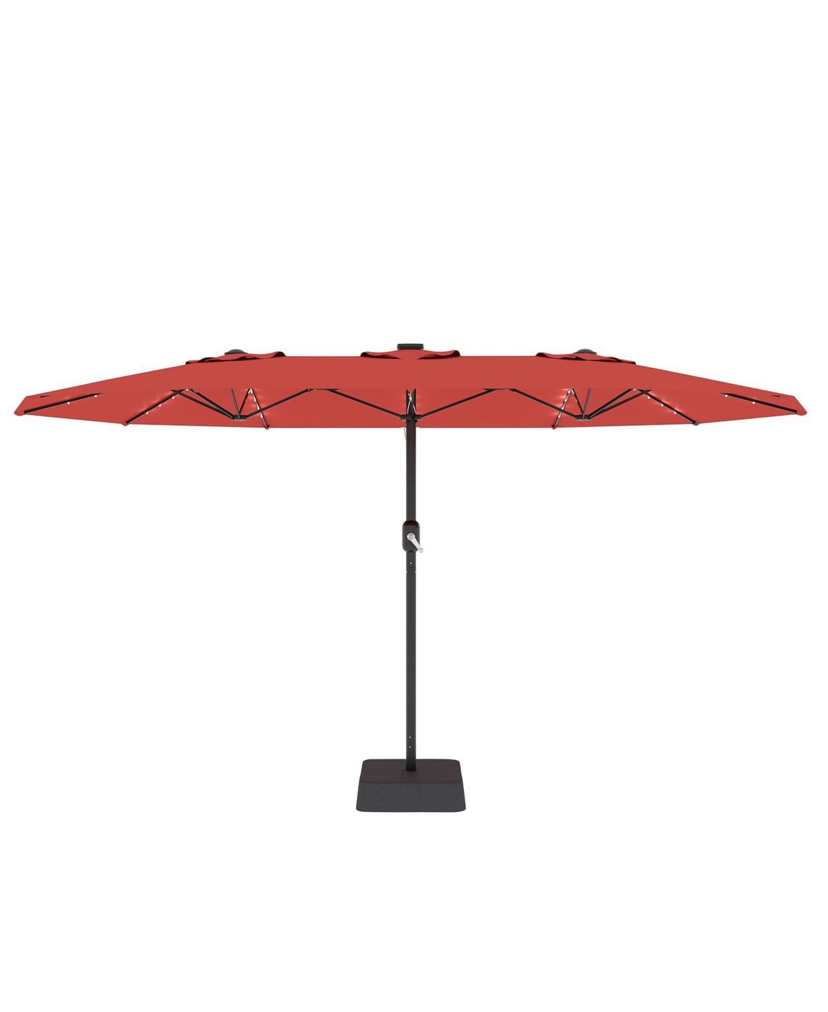 Click here for homfan Rectangular Outdoor Umbrella With Base  Led... prices