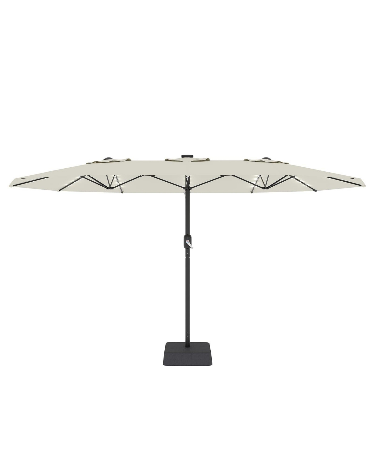 Click here for homfan Rectangular Outdoor Umbrella With Base  Led... prices
