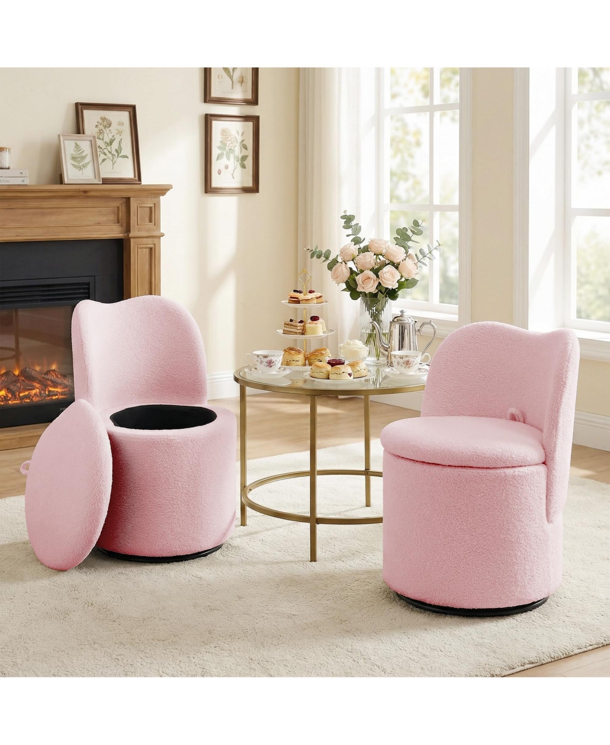 Click here for homfan 360degree(s)Swivel Vanity Chair Dining Chai... prices