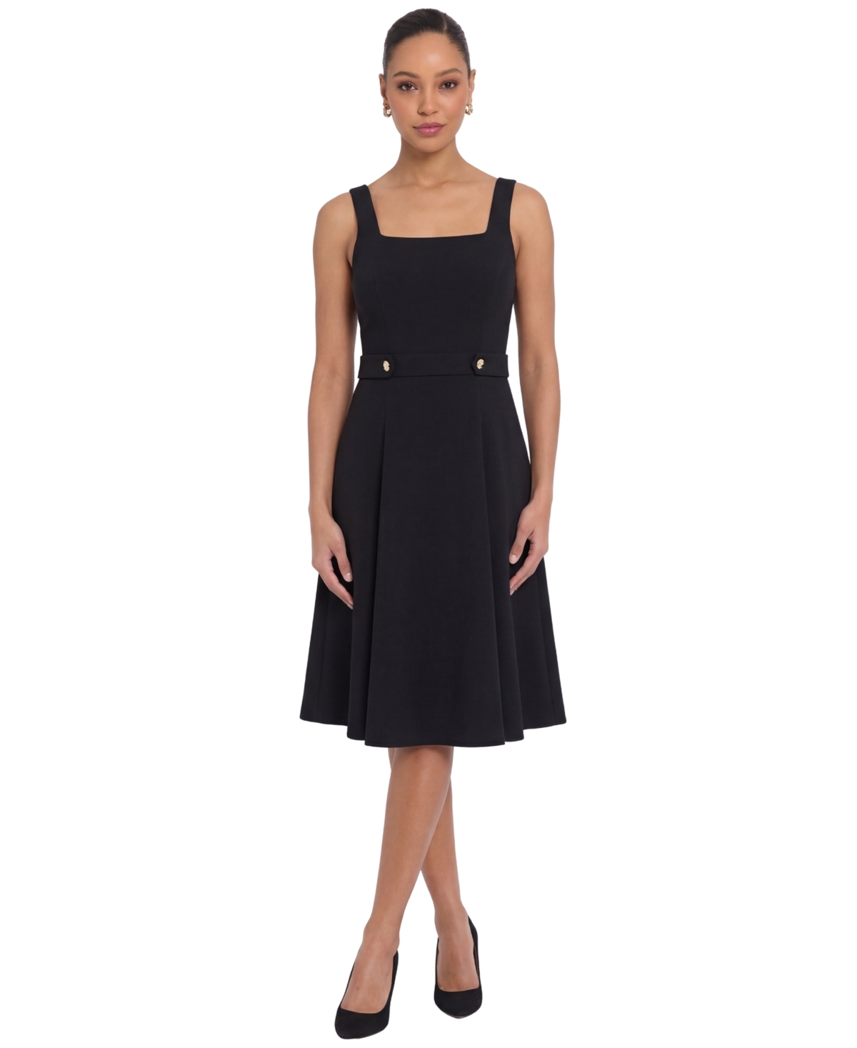 Click here for London Times Womens Square Neck Sleeveless Fit and... prices