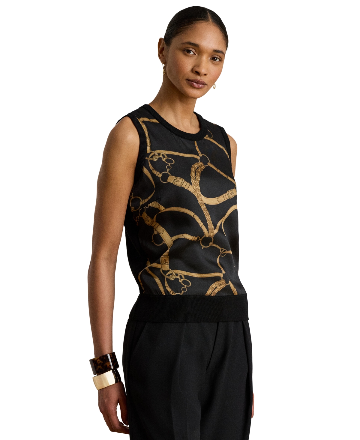 Click here for Lauren Ralph Lauren Womens Belting Print Sleeveles... prices