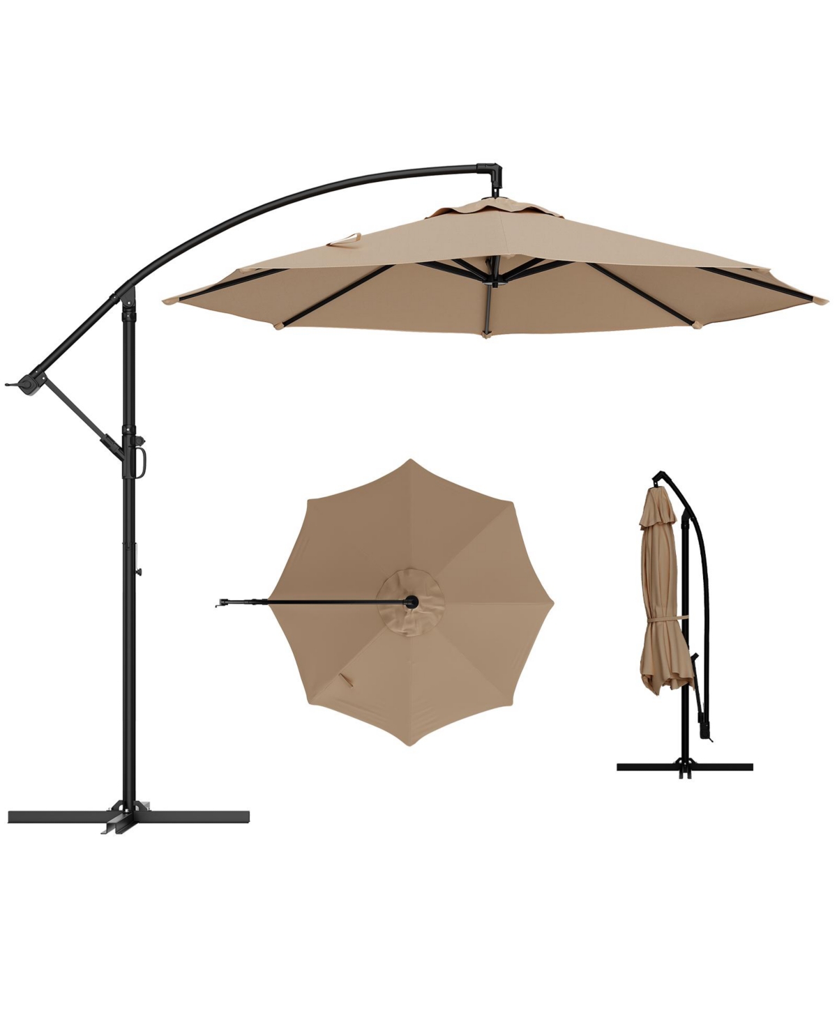 Click here for homfan 10Feet Cantilever Patio Umbrella With Cross... prices