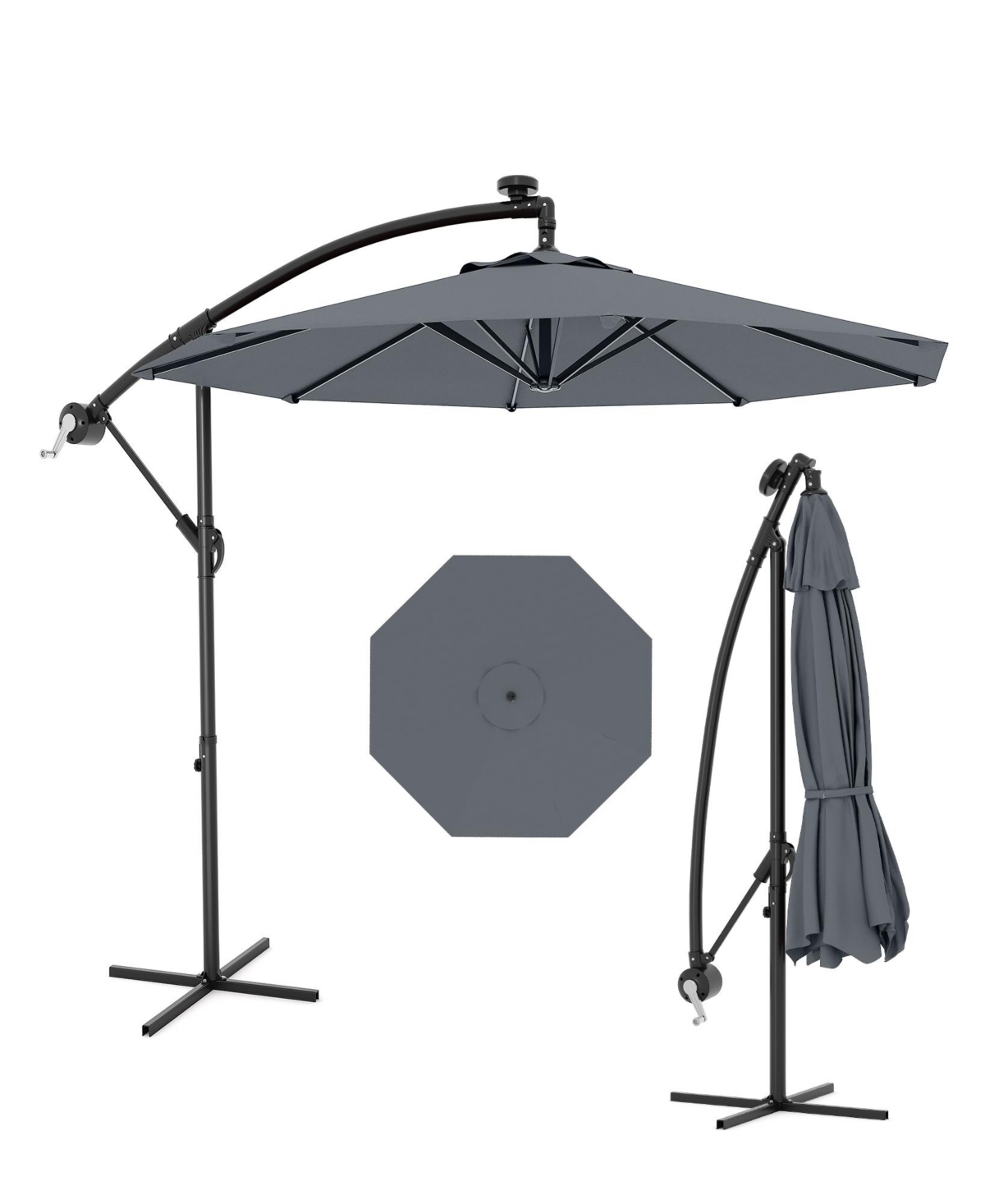 Click here for homfan 10Feet Cantilever Patio Umbrella With Cross... prices