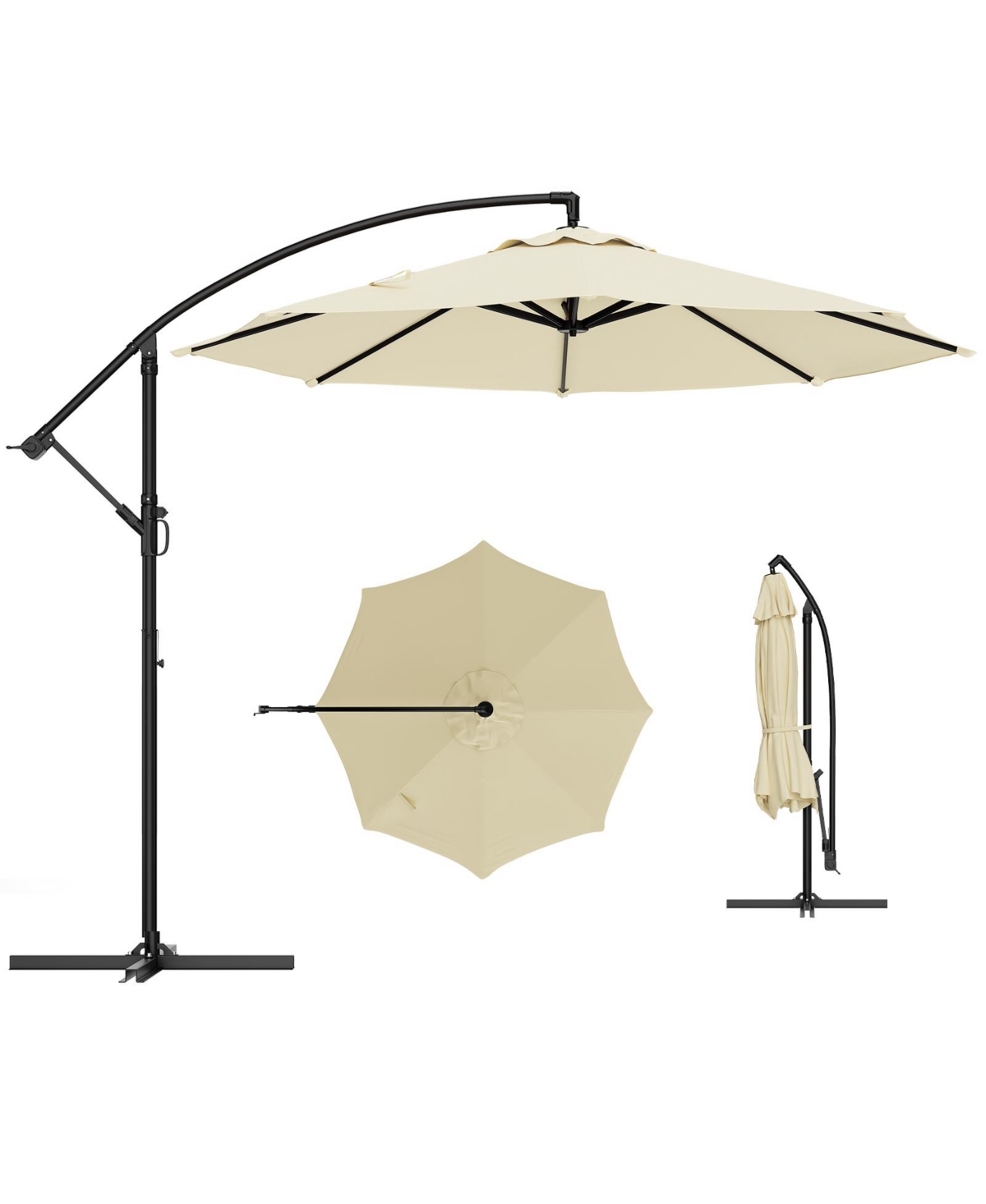 Click here for homfan 10Feet Cantilever Patio Umbrella With Cross... prices
