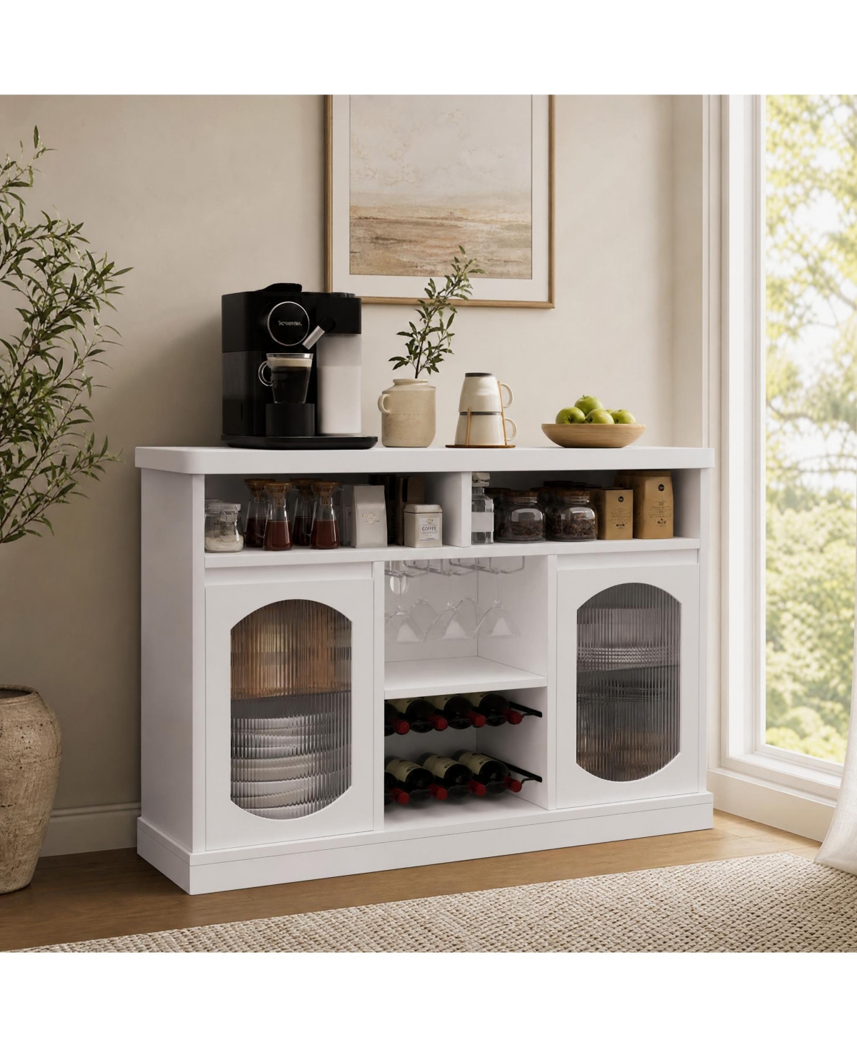 Click here for homfan Glass Sideboard Cabinet with Led Light Belt... prices