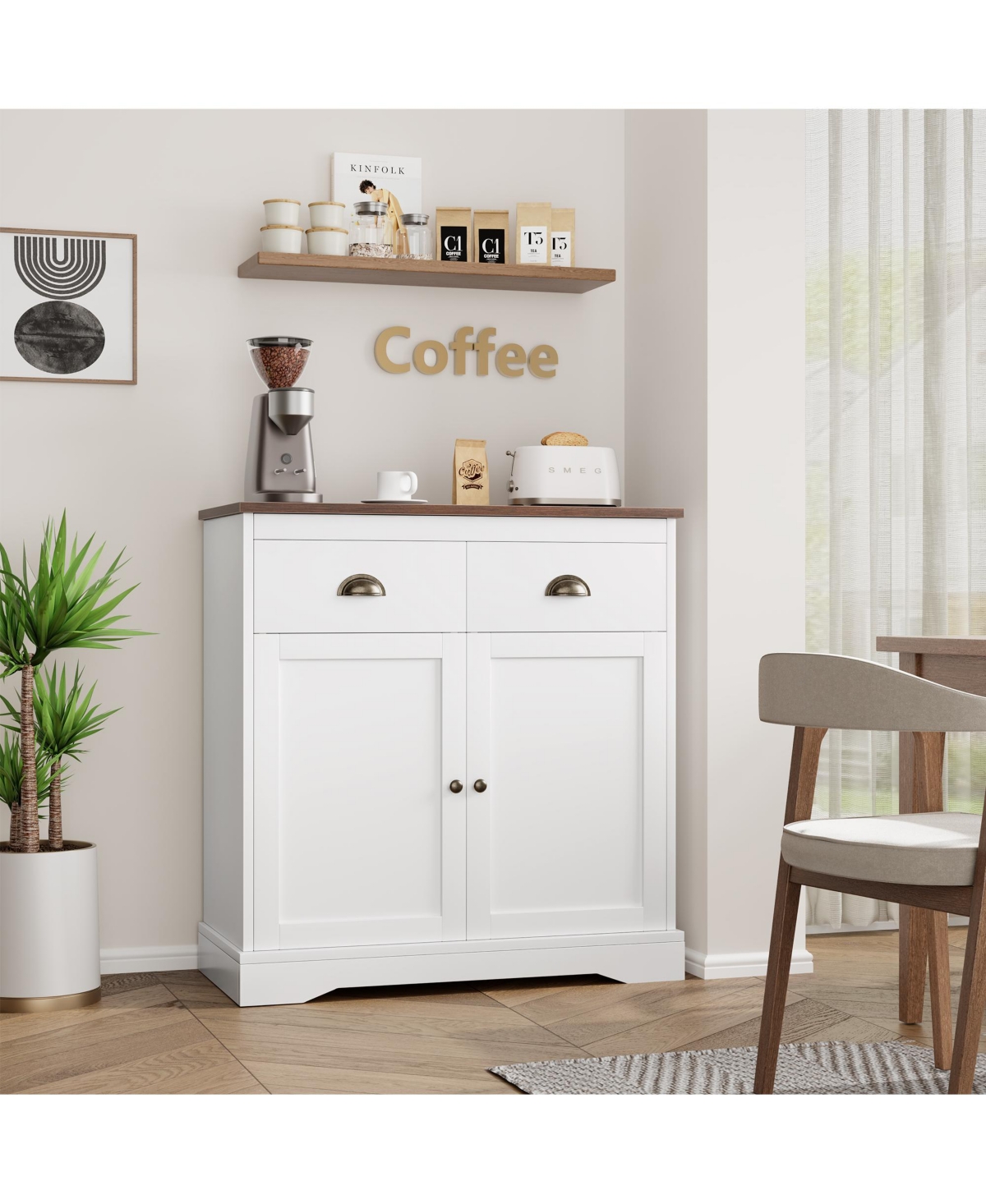 Click here for homfan Farmhouse Buffet Cabinet with Storage  Kitc... prices