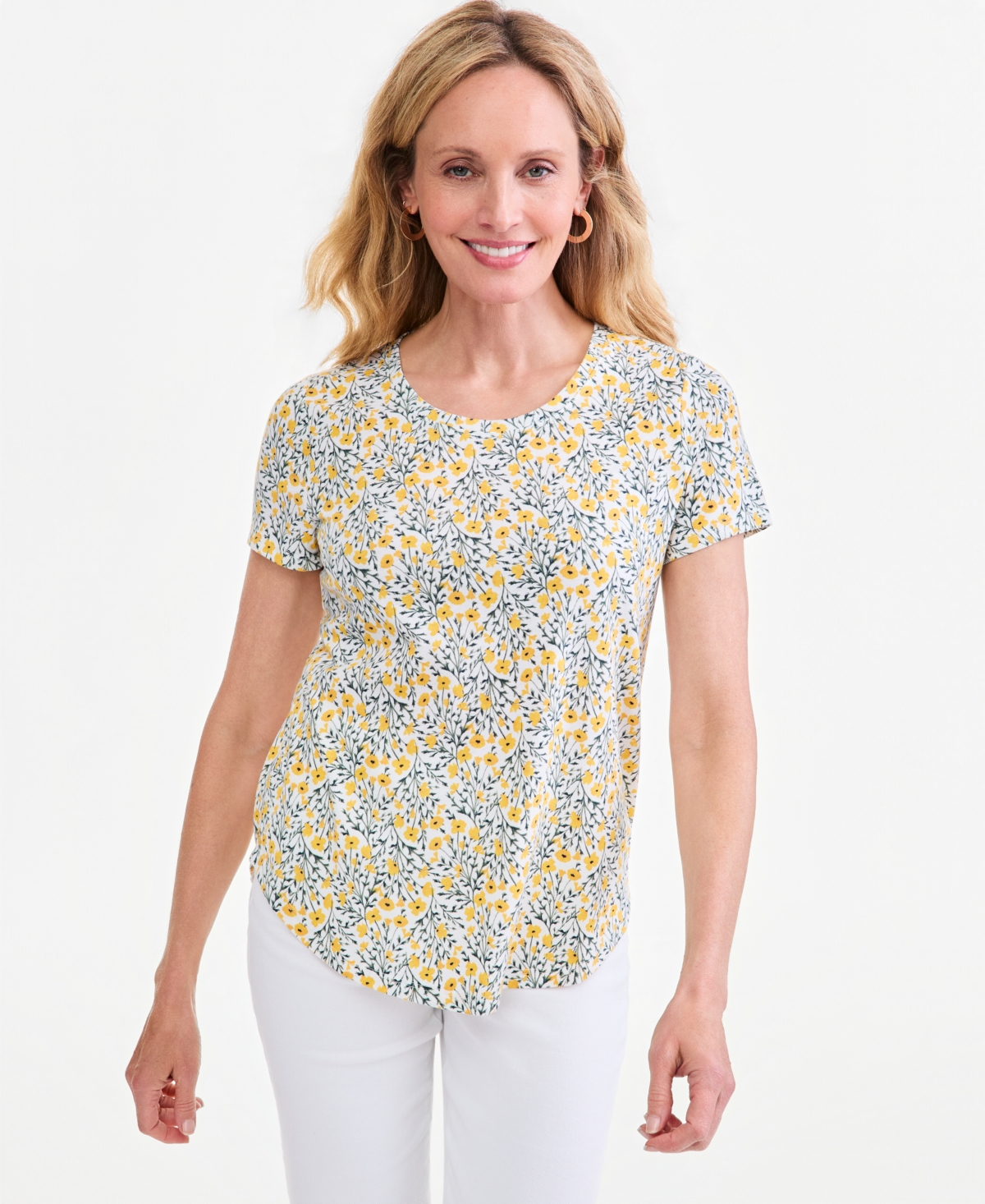 Click here for Style & Co Petite Printed Short-Sleeve T-Shirt  Ma... prices