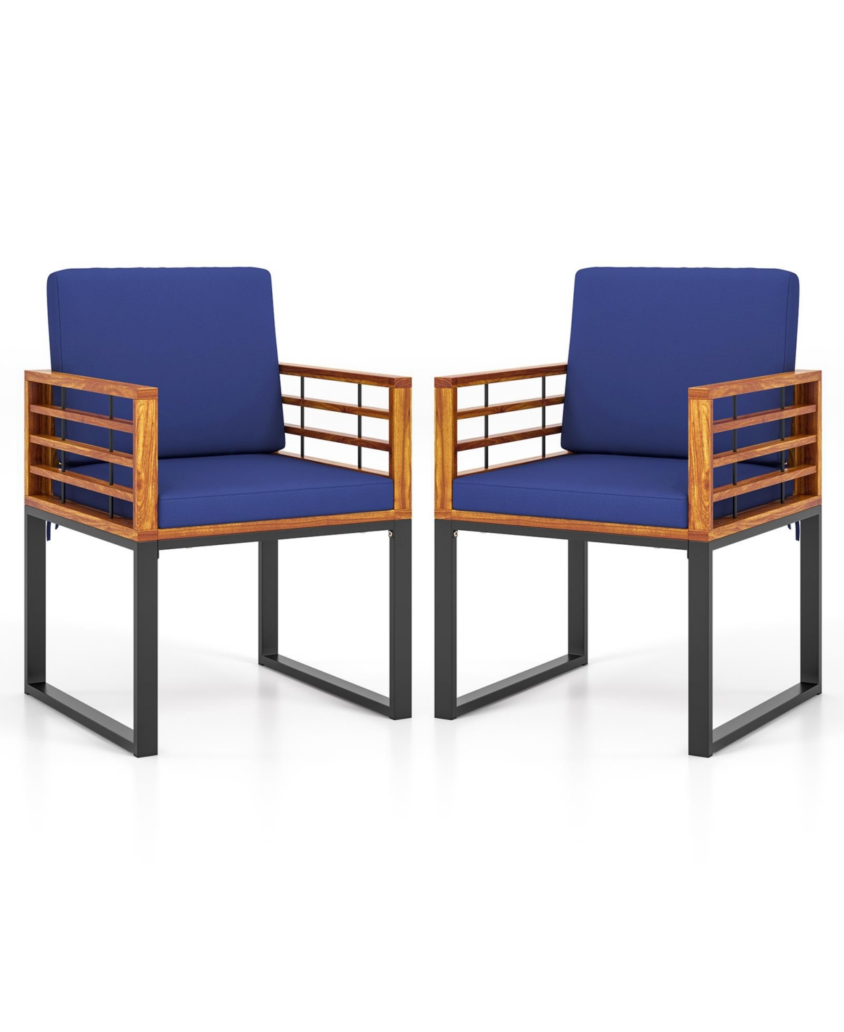 Click here for Sugift Acacia Wood Outdoor Dining Chairs Set of 2... prices