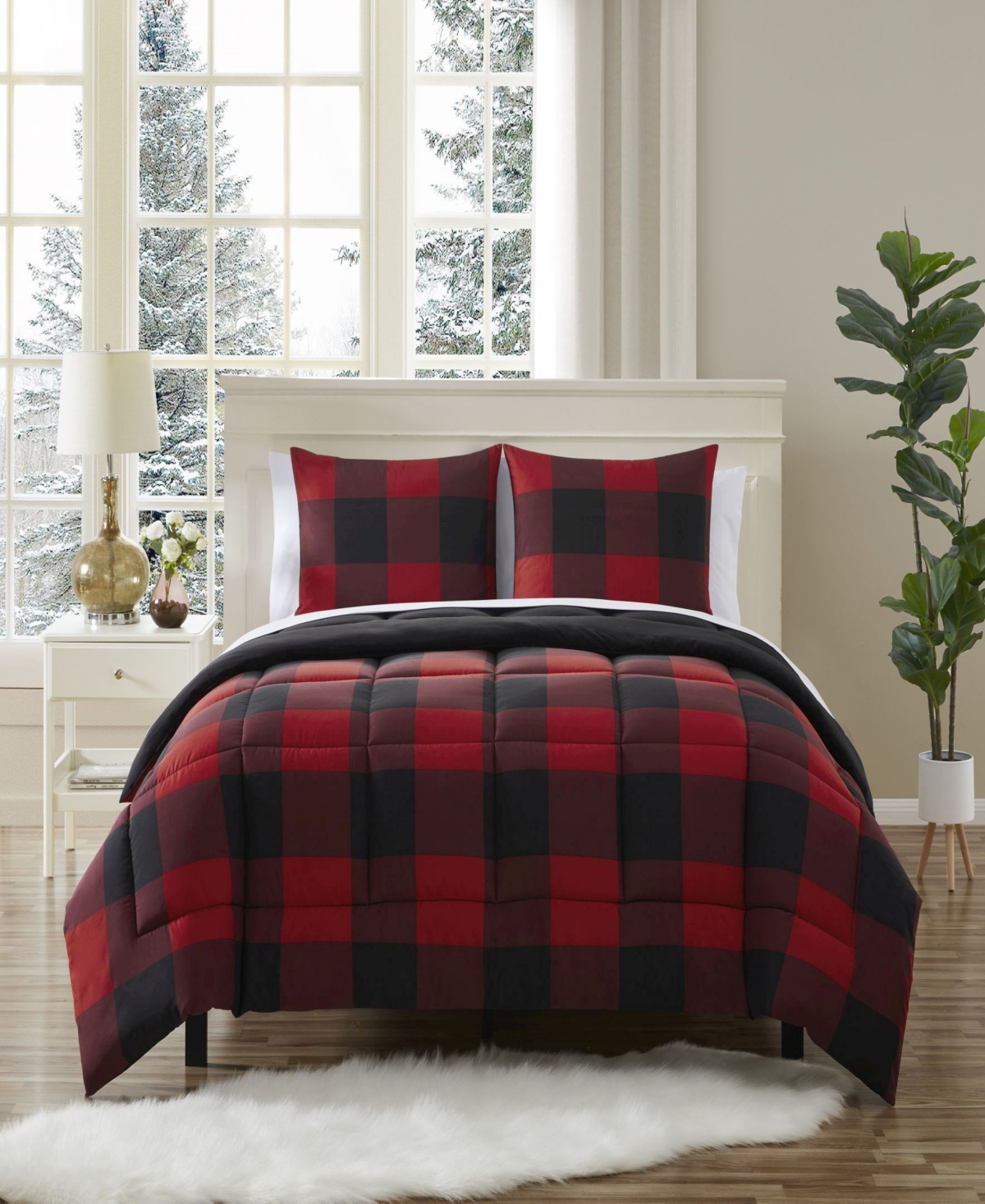 Click here for Sweet Home Collection Buffalo Plaid 7-Piece Comfor... prices