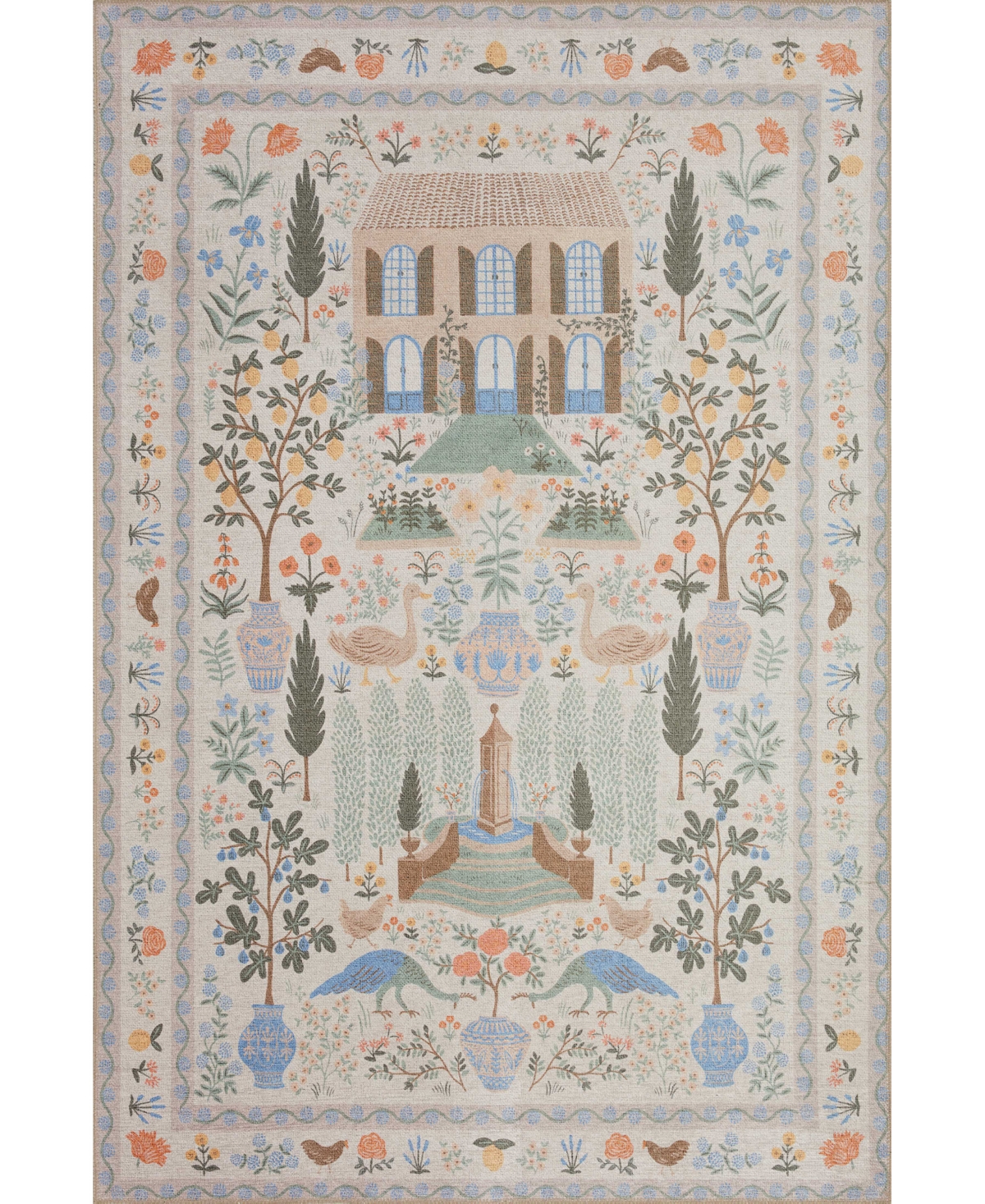 Click here for Rifle Paper Co Menagerie Men-03 39 x 59 Area Rug -... prices