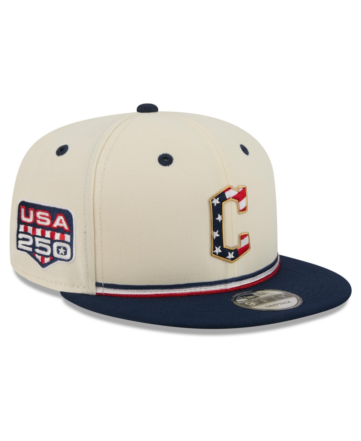 Click here for New Era Mens Cream/Navy Cleveland Guardians 4th of... prices