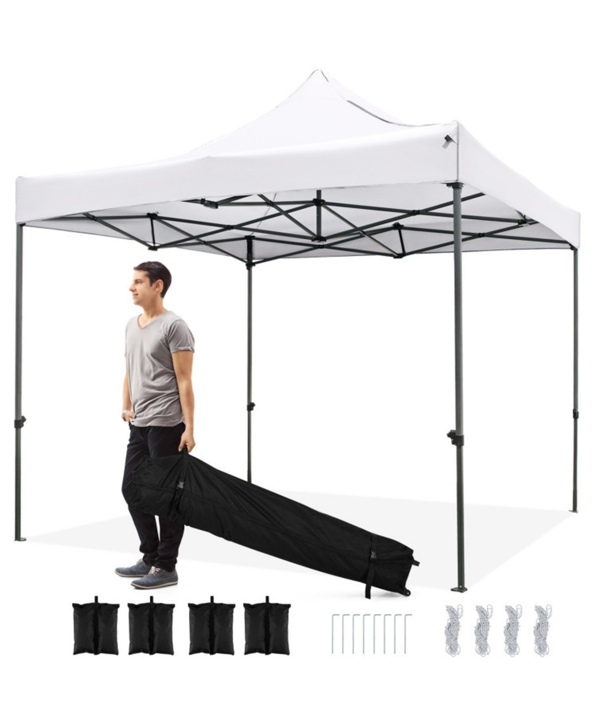 Click here for Gouun 10 x 10 Foot Pop-Up Canopy Shelter with 420D... prices