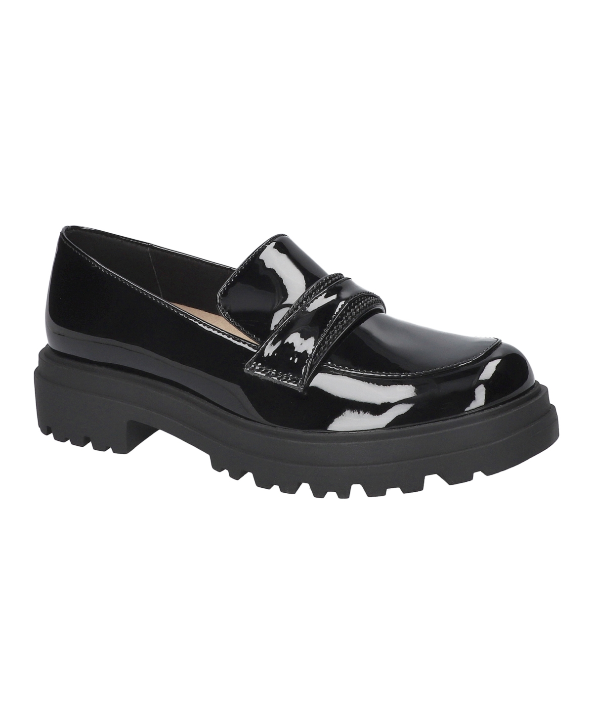 Click here for Bella Vita Womens Pulse Slip-On Loafers - Black Pa... prices