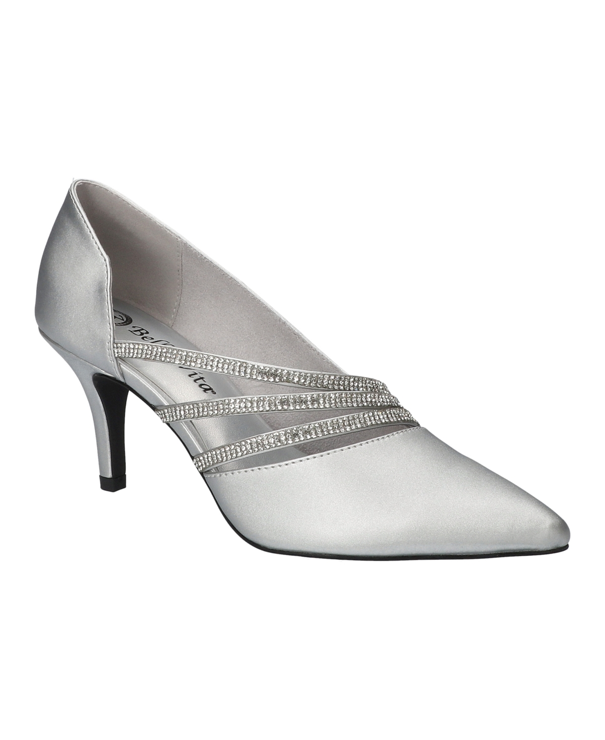 Click here for Bella Vita Womens Azalea Slip-On Pumps - Silver Sa... prices
