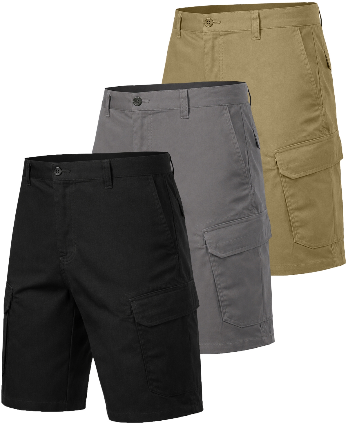 Click here for Blu Rock Mens Cotton Flex Stretch Cargo Shorts  3-... prices