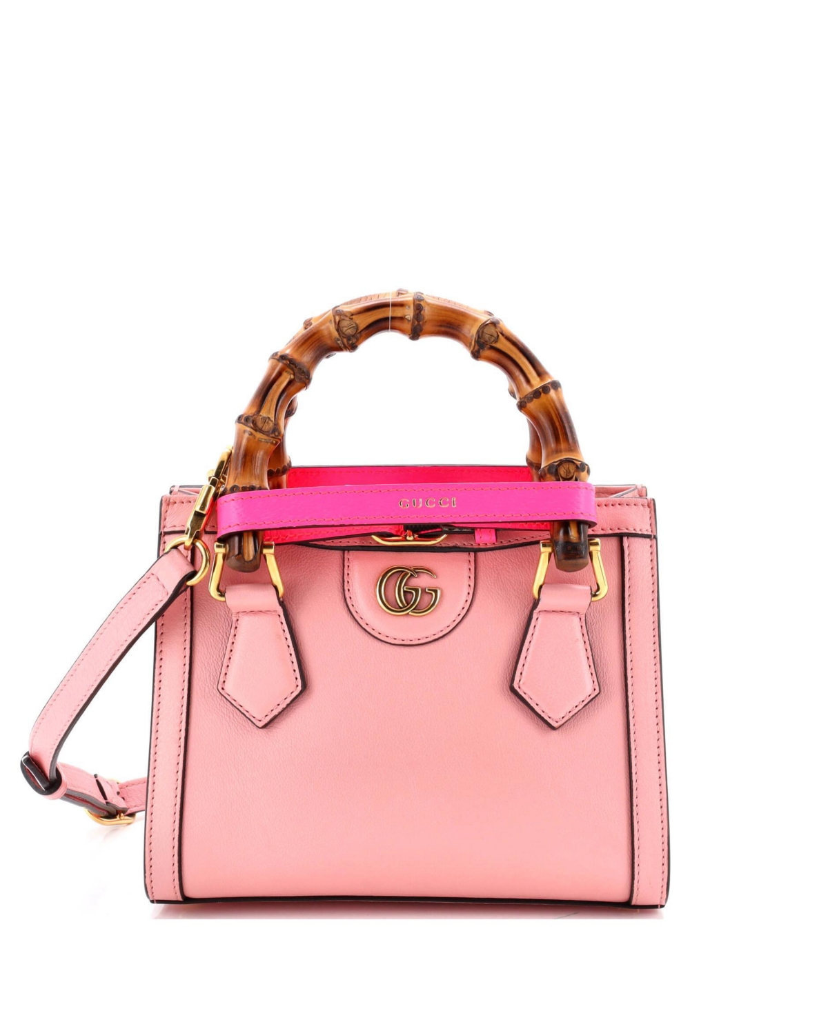Click here for Pre-Owned Gucci Mini Diana Nm Bamboo Handle Tote L... prices