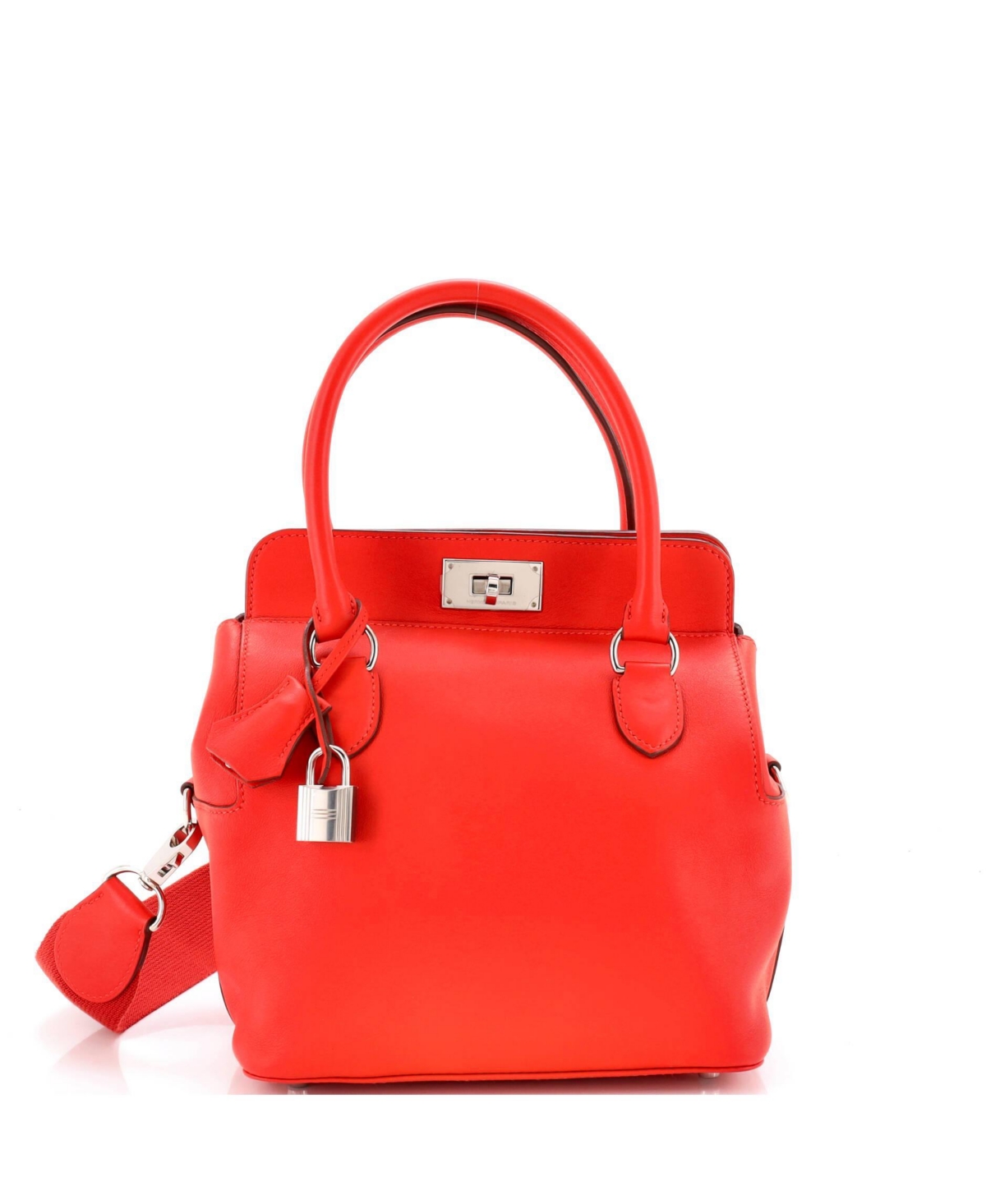 Click here for Pre-Owned HERMES 20 Toolbox Bag Swift - Orange prices