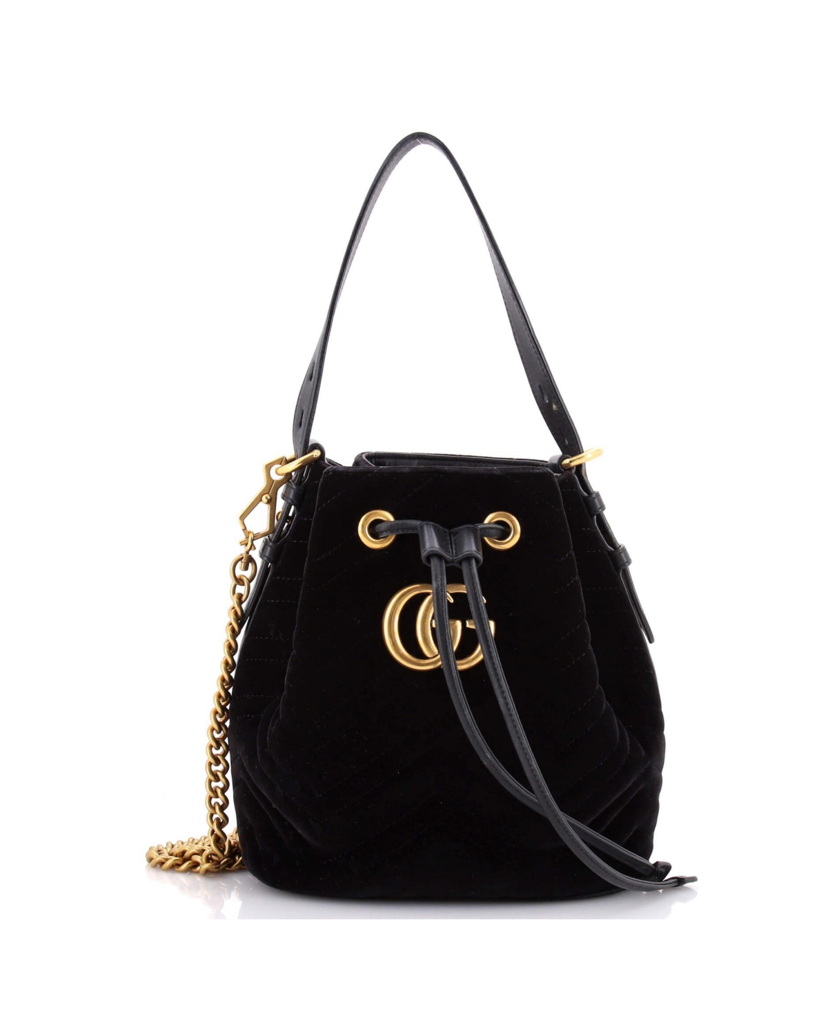Click here for Pre-Owned Gucci Small Gg Marmont Bucket Bag Matela... prices
