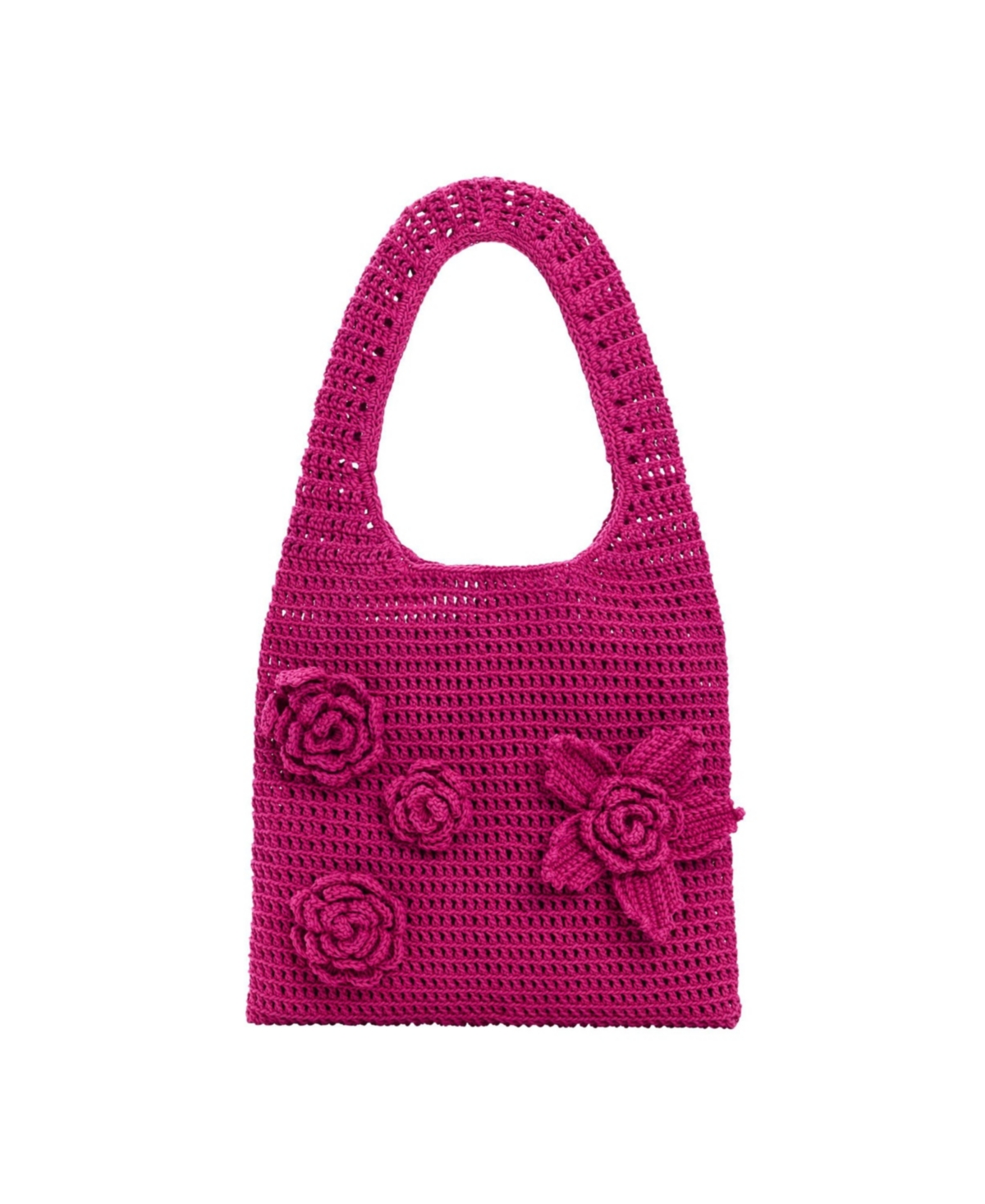 Click here for Desigual Womens Crochet Bag with Flowers - Fuchsia prices