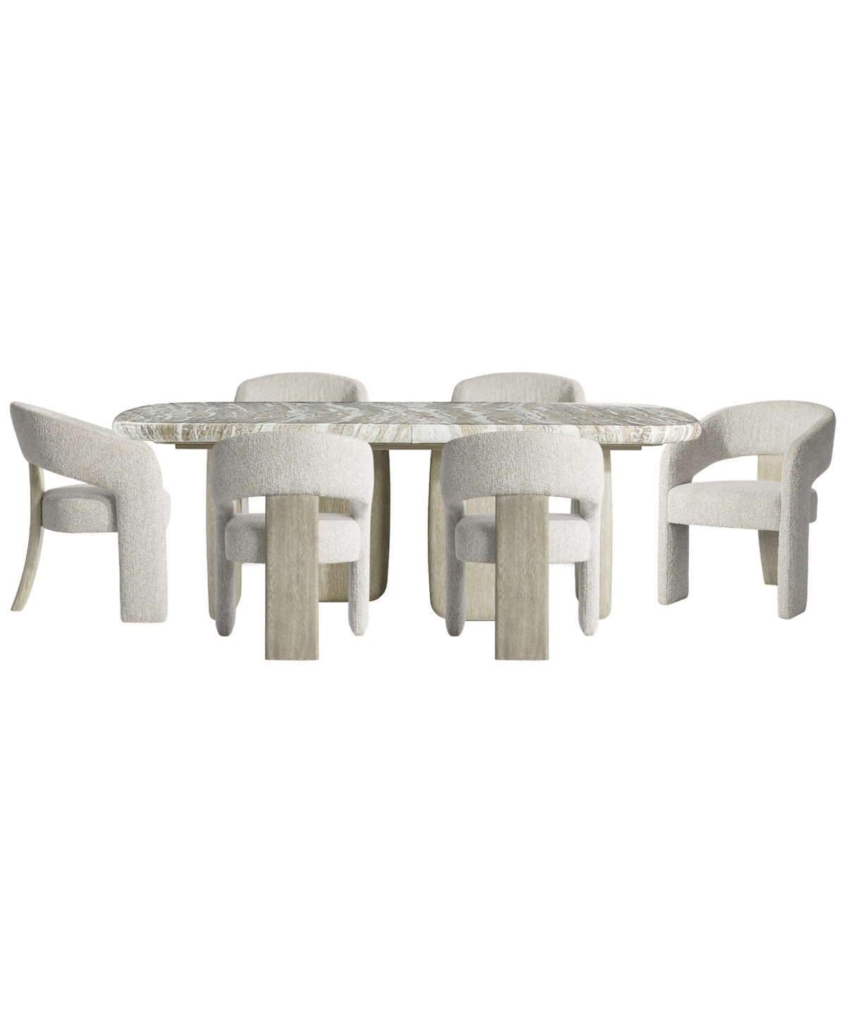 Click here for Bernhardt Arcadia 7-Piece Faux Stone Dining Set -... prices