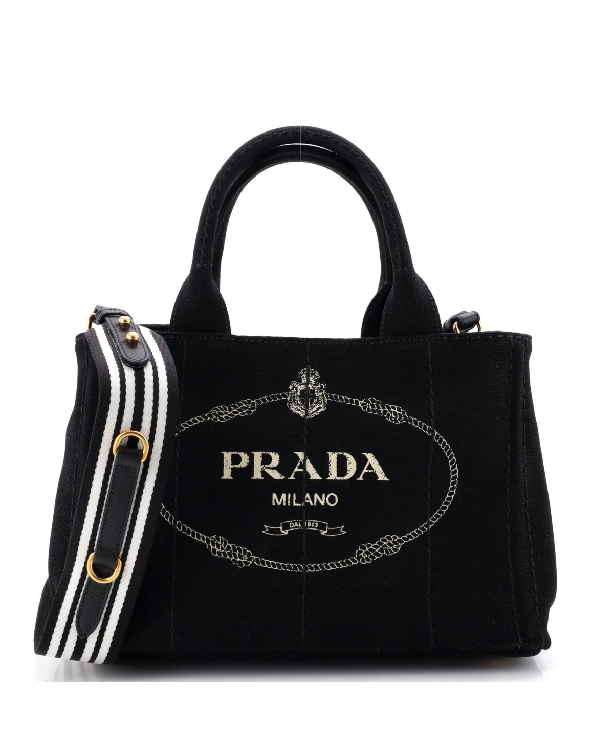 Click here for Pre-Owned Prada Small Canapa Convertible Shopping... prices