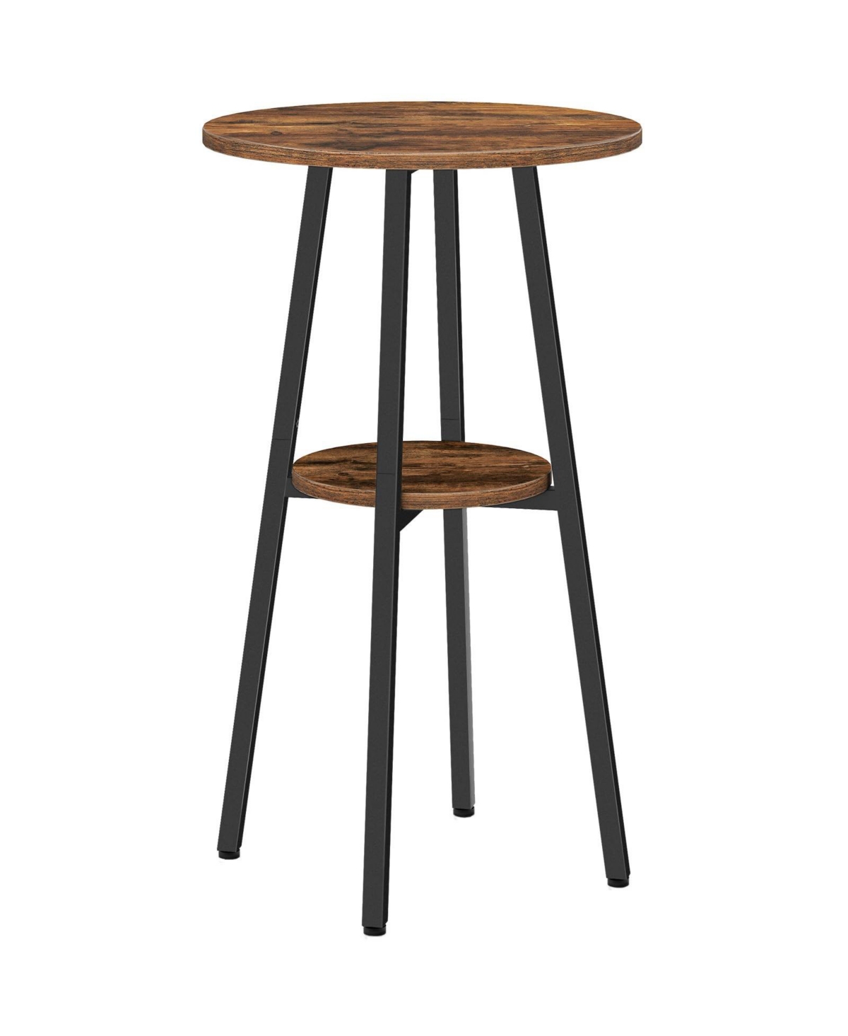 Click here for Slickblue 2-Tier Round Bar Table with Storage Shel... prices