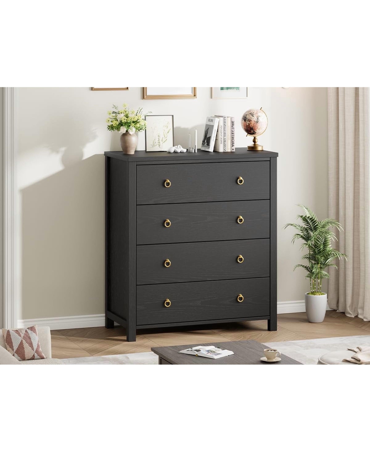 Click here for gaomon 4-Drawer Dresser  37 Tall Clothing Storage... prices