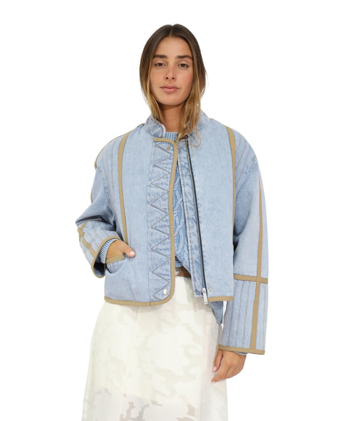 Click here for Belle & Bloom Womens Free And Forward Quilted Deni... prices