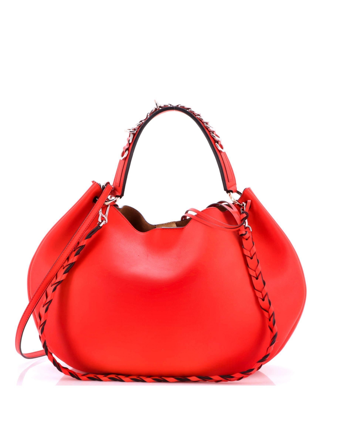 Click here for Pre-Owned Loewe Fortune Open Hobo Leather - Red prices