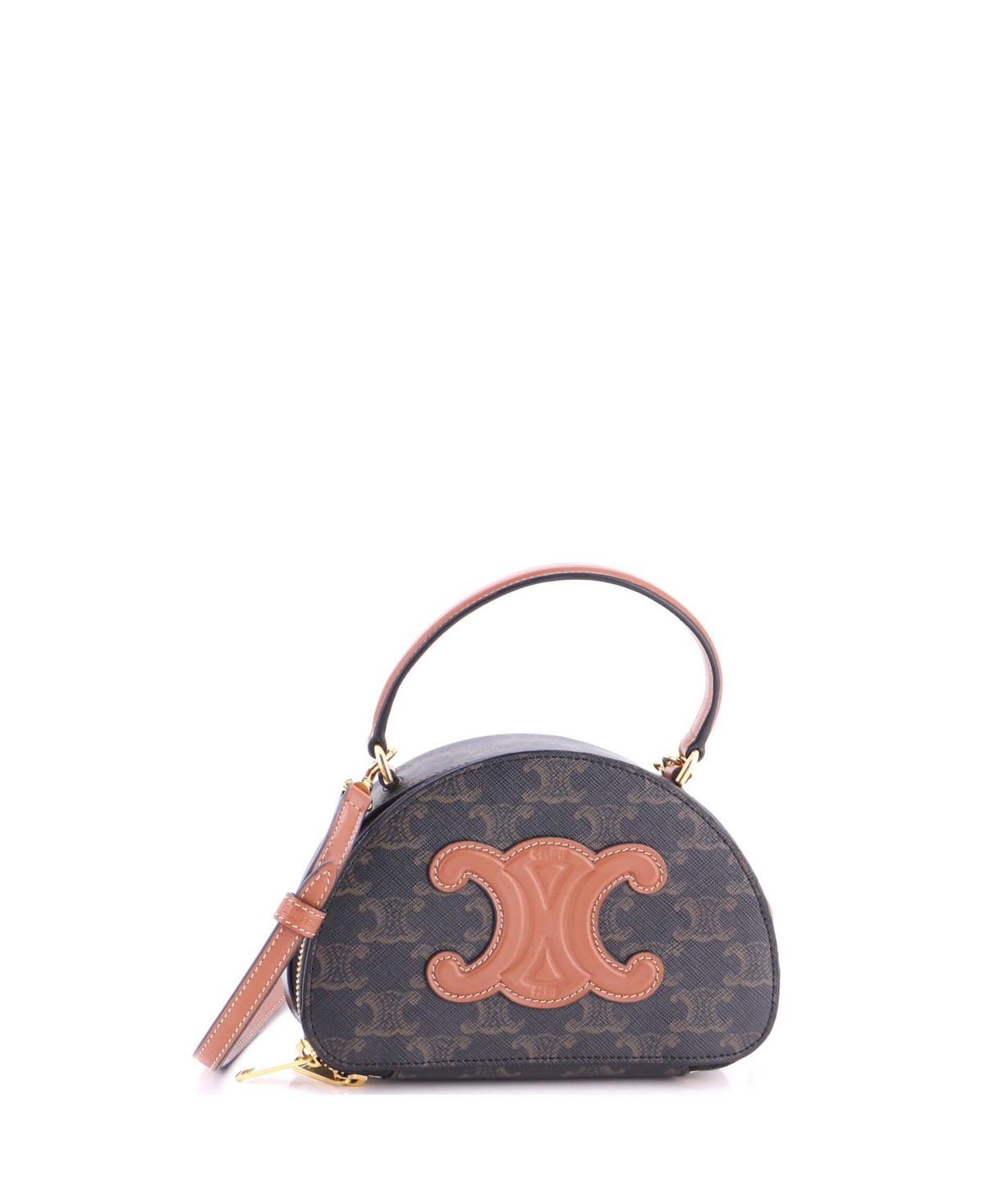 Click here for Pre-Owned Celine Half Moon Case Triomphe Coated Ca... prices