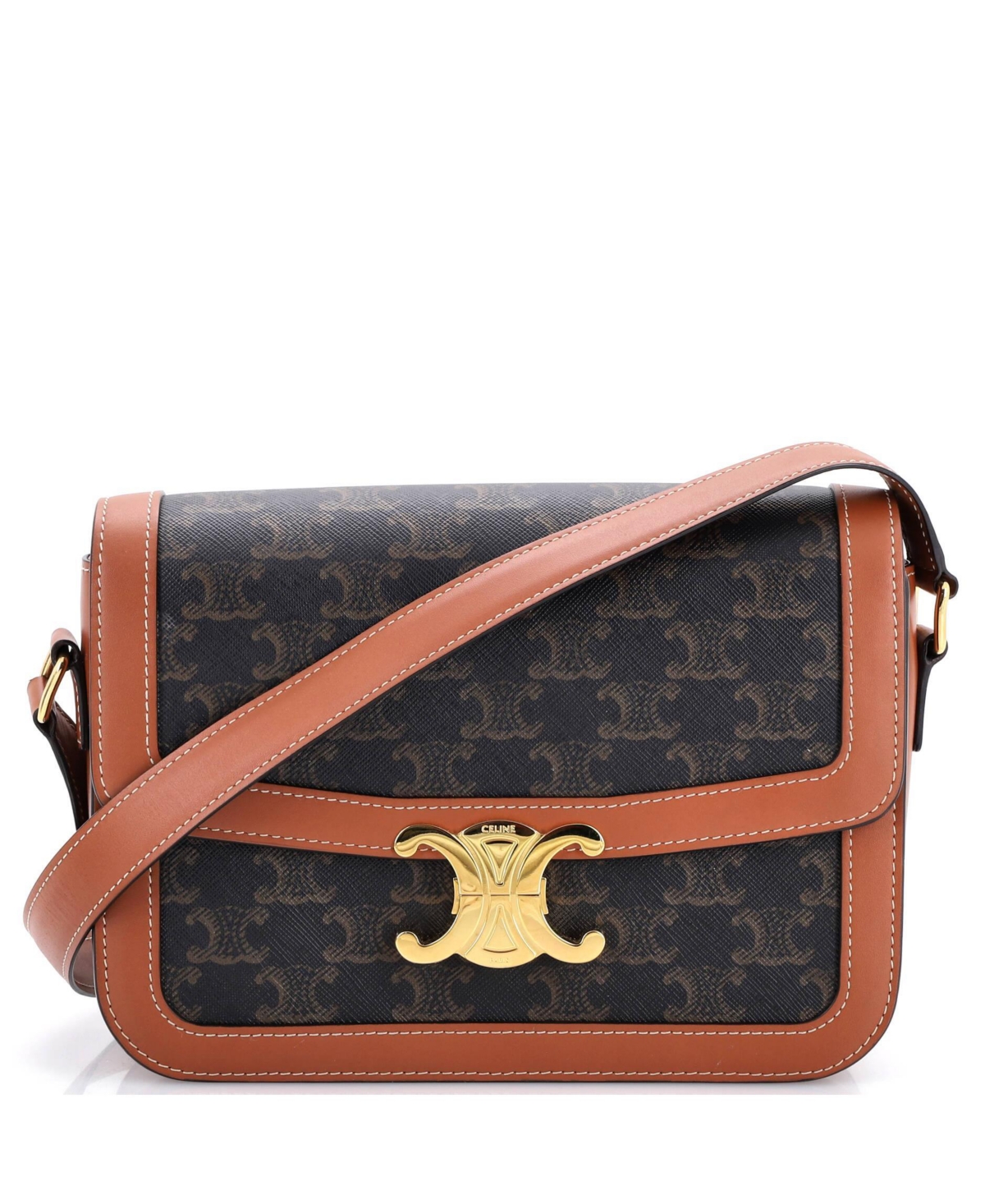 Click here for Pre-Owned Celine Medium Triomphe Shoulder Bag Trio... prices