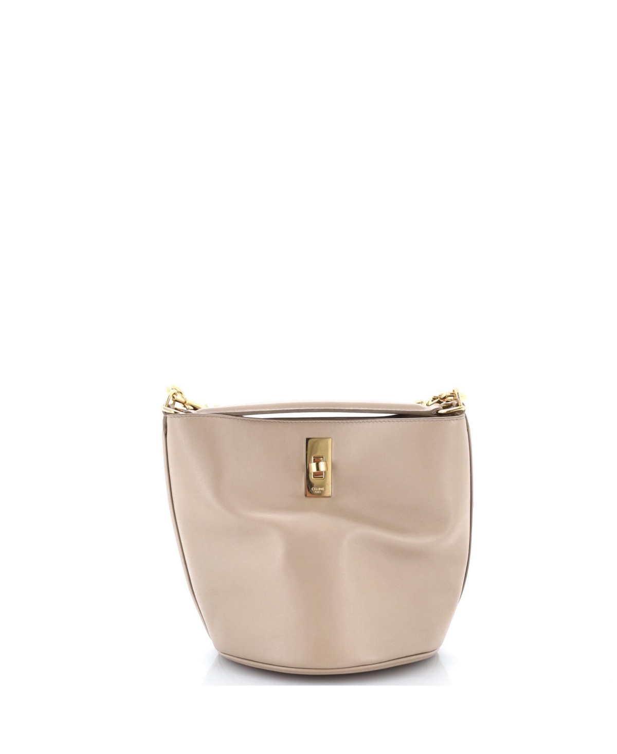 Click here for Pre-Owned Celine Teen Bucket 16 Bag Leather - Natu... prices